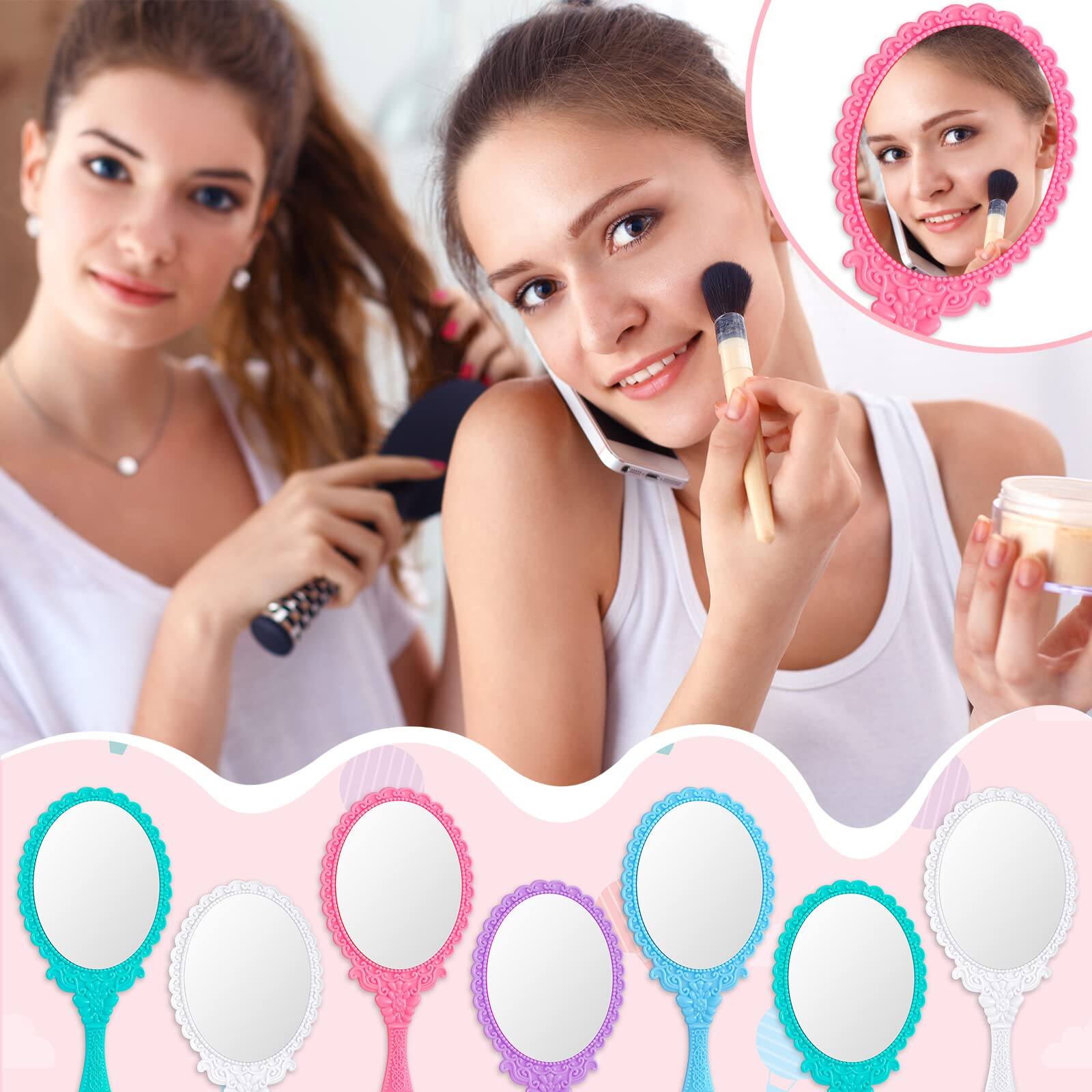 Comfort Essence 40 Vintage Handheld Mirror Retro Hand Held Mirrors With ...