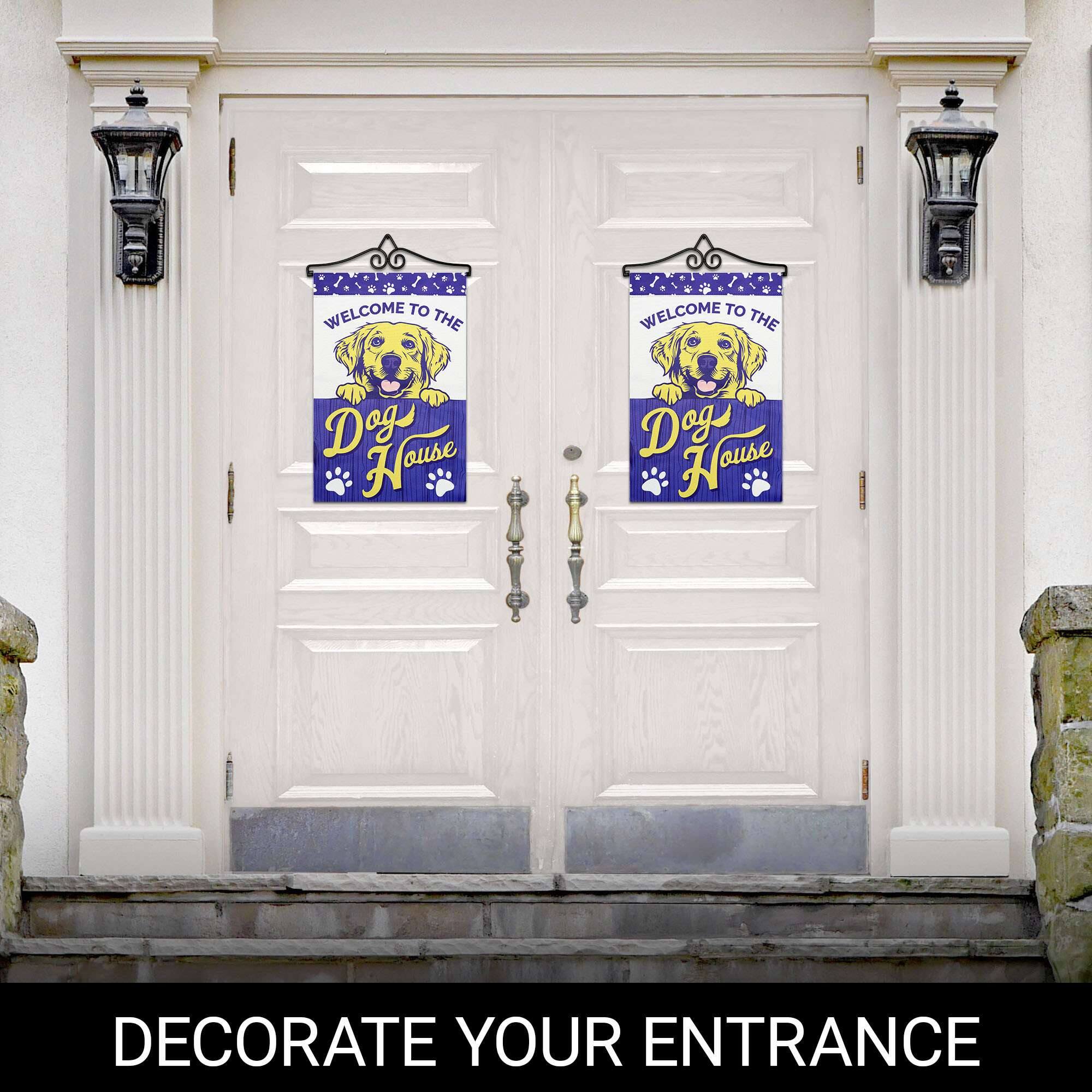 G128 Combo Garden Flag Hanger 14 in with 12 x 18 in Double Sided ...