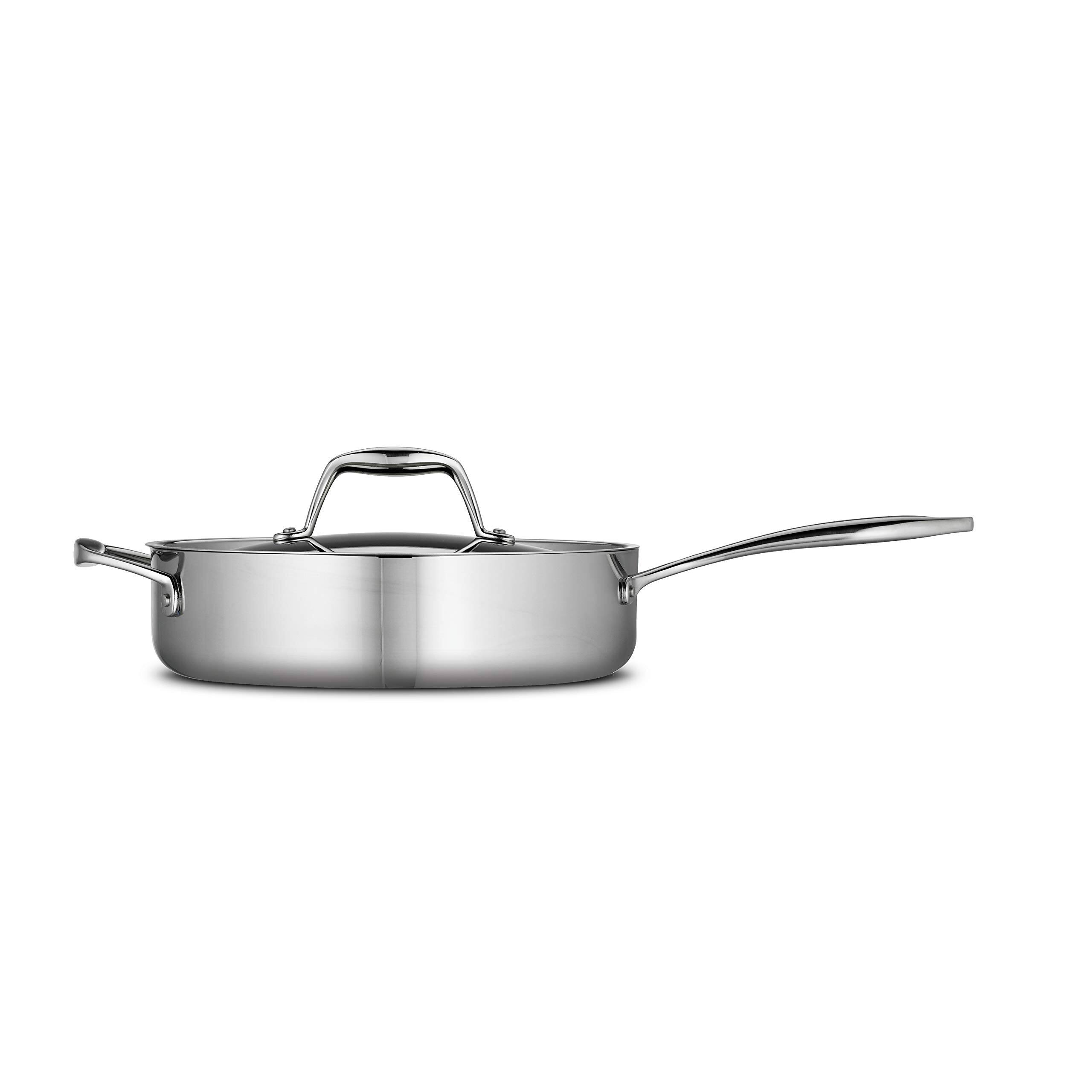 Tramontina Tri Ply Clad Stainless Steel 3 Quart Saute Pan with Lid ...