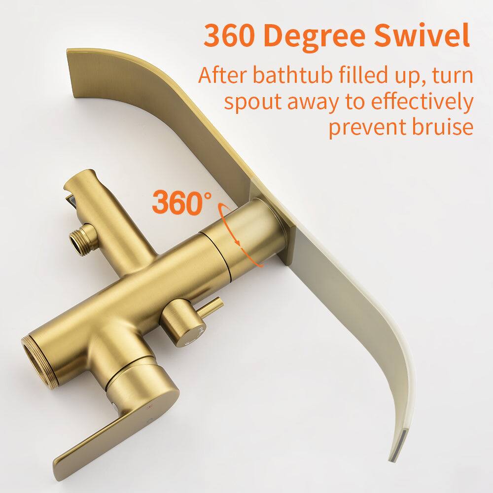Boyel Living Bathtub Faucet Dual Function 360 Degrees Rotatable 1.5m ...