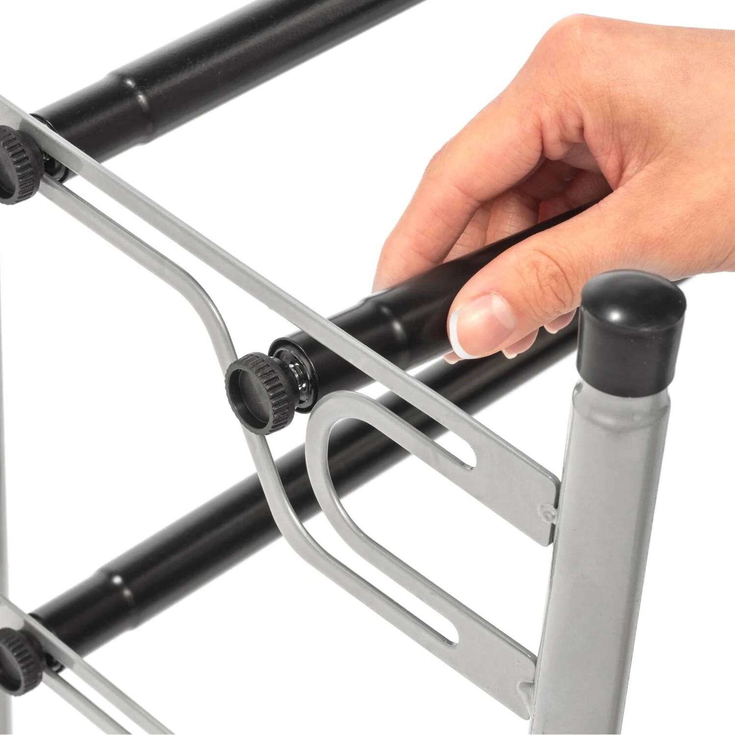 Hivvago 2 Tier Modern Metal Shoe Rack Hold up to 7 Pair of Shoes Chrome ...