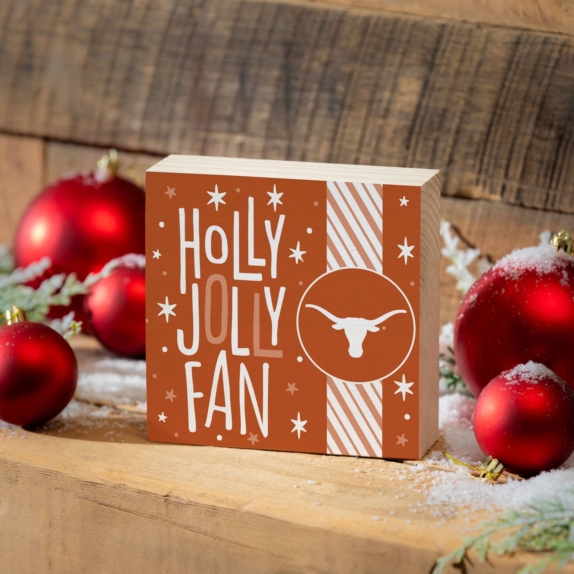 Evergreen Enterprises Texas Longhorns 6" Holiday Wood Plock Shelf Sign ...
