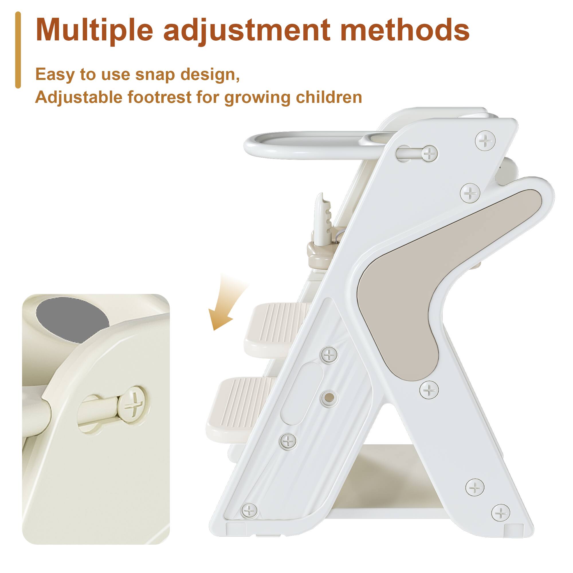 GOODSILO 3 in 1 Convertible High Chair: Adjustable Toddler Tower & Step ...