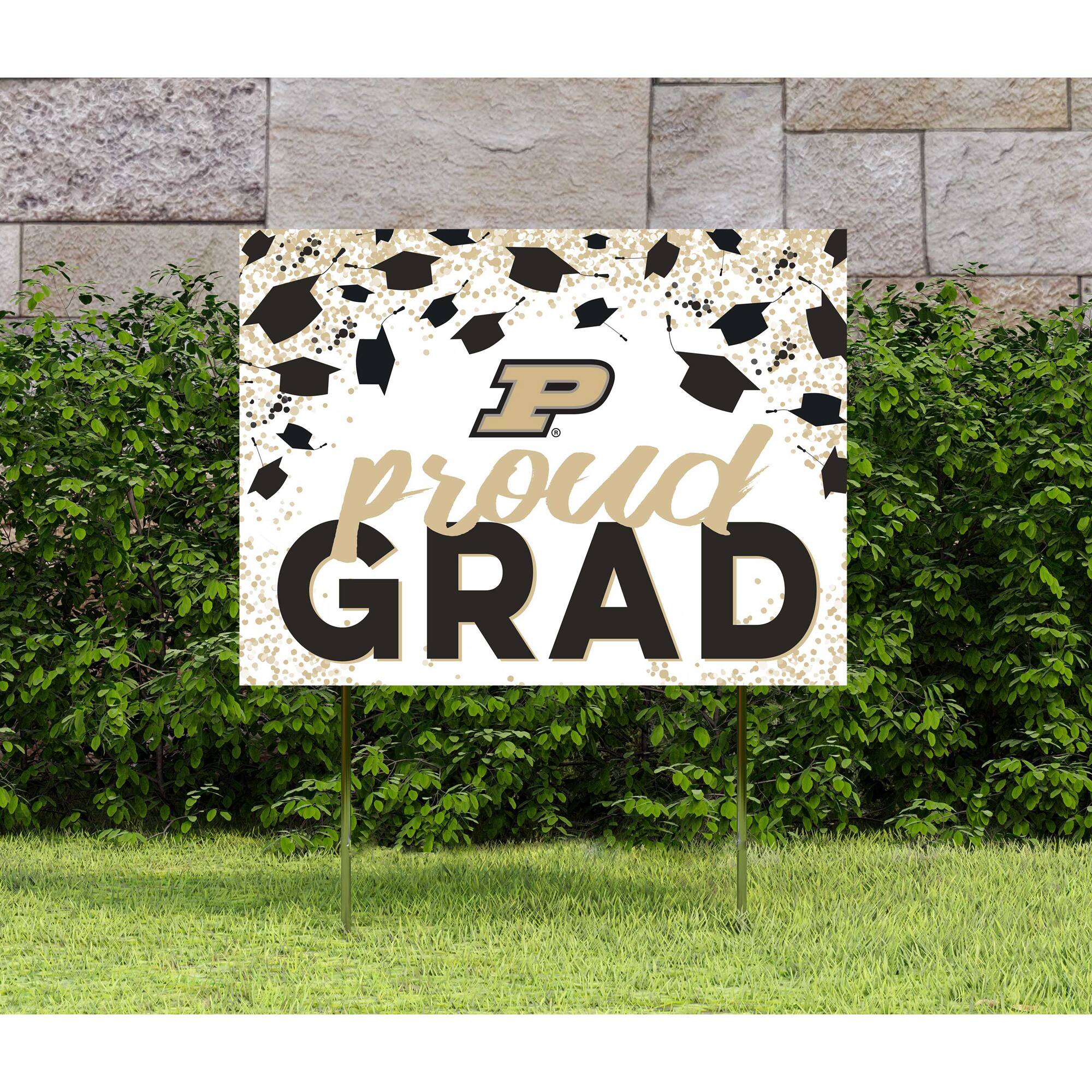 Jardine Purdue Boilermakers 18'' x 24'' Grad Yard Sign White 4940139 ...