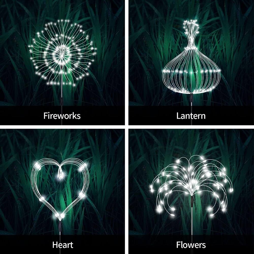 RTMB Outdoor Fireworks Solar Garden Lights: 5 Piece Set of Decorative ...