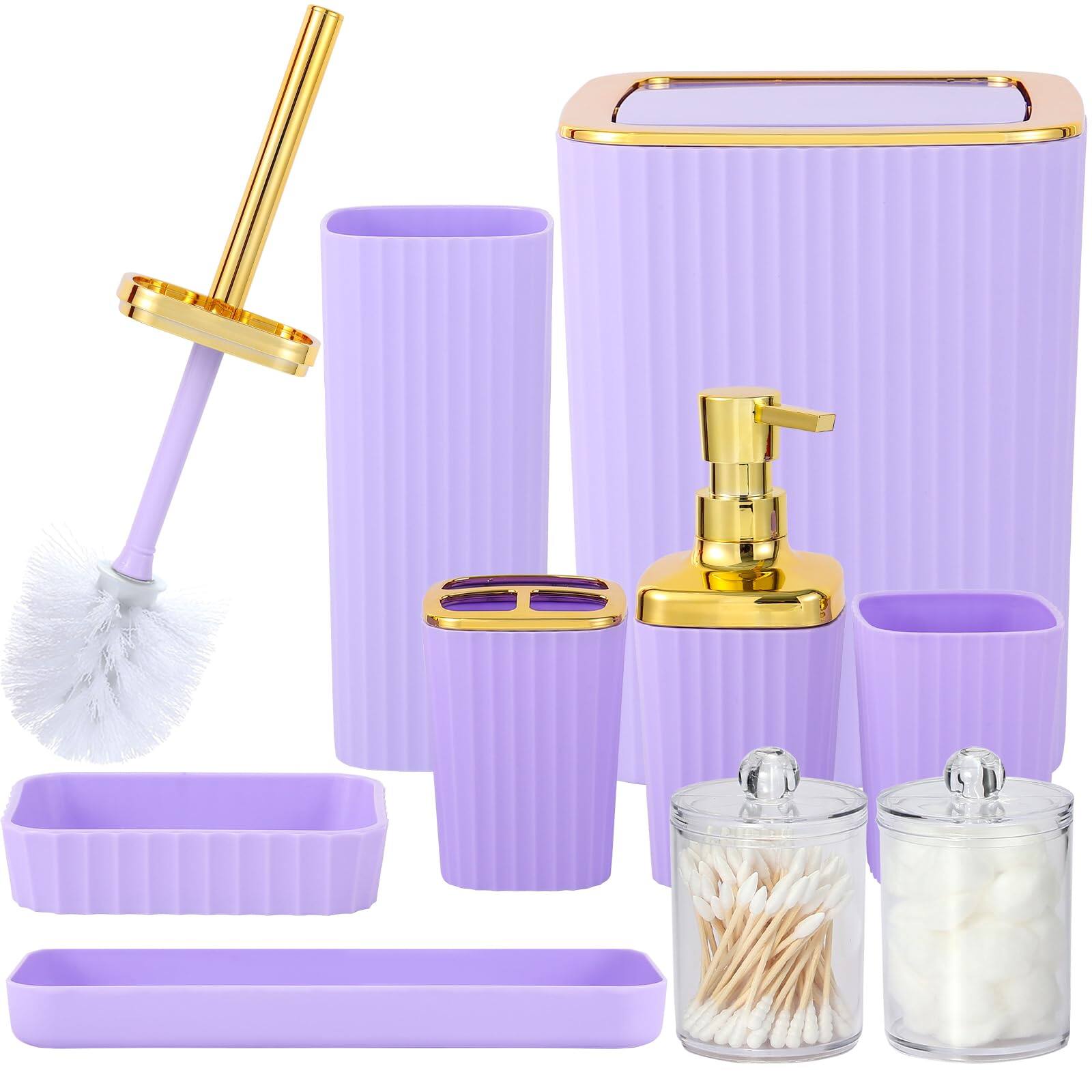 Earthley Blooms Bathroom Accessory Set Pieces Light Accessories With ...