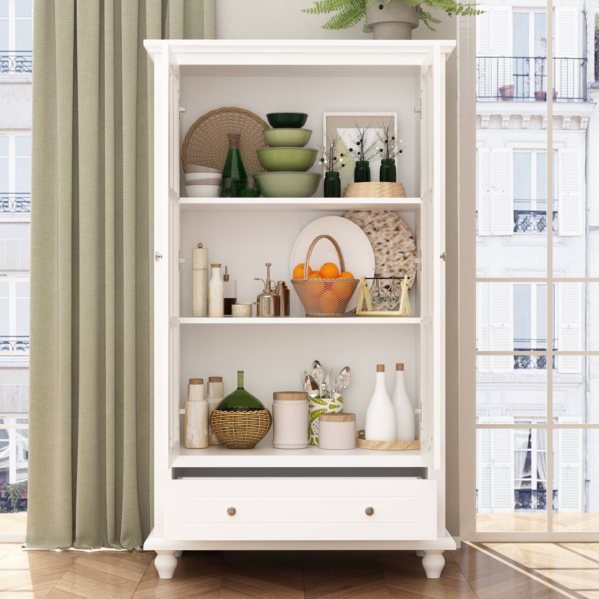 Famapy Display Cabinet Buffet Showcase & Organize in Style Credenzas ...