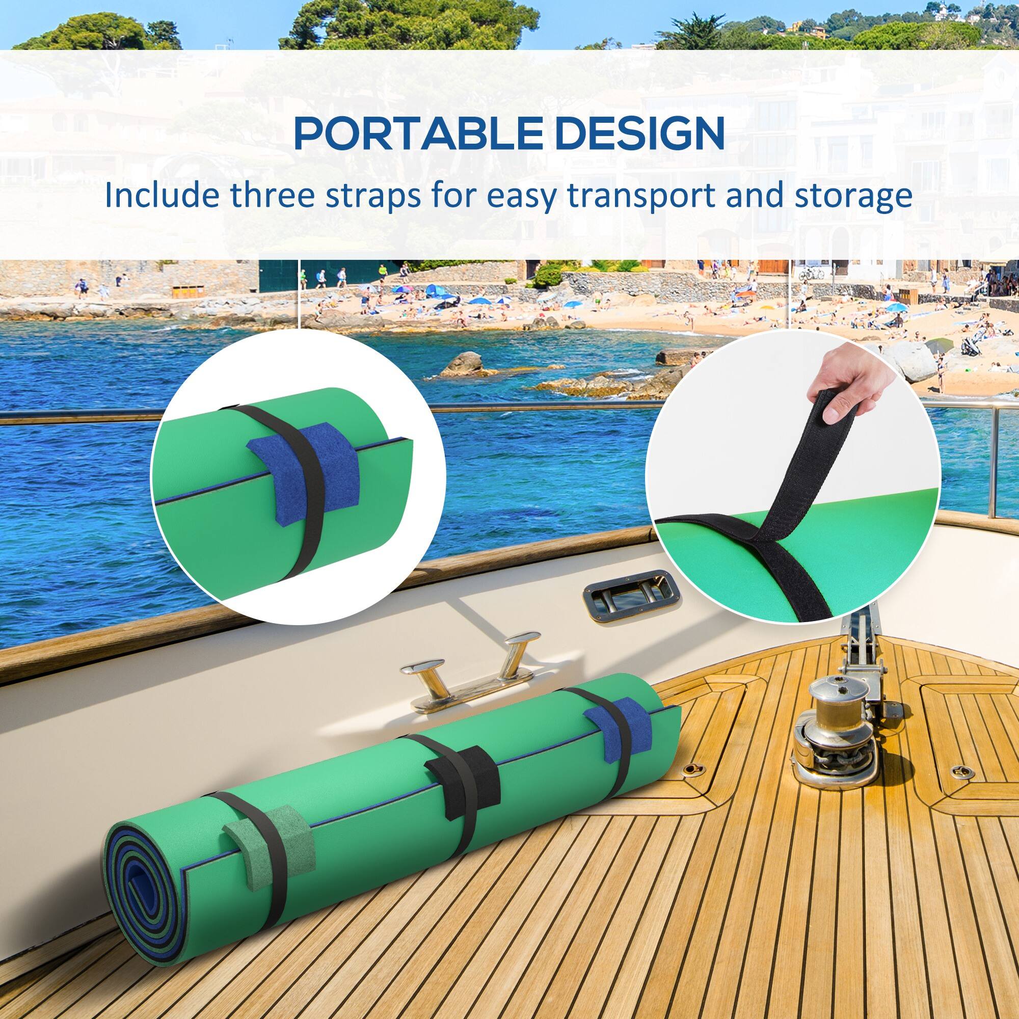 Soozier 9' x 6' Lily Pad Floating Mat for Lake, 3 Layer Tear Resistant ...