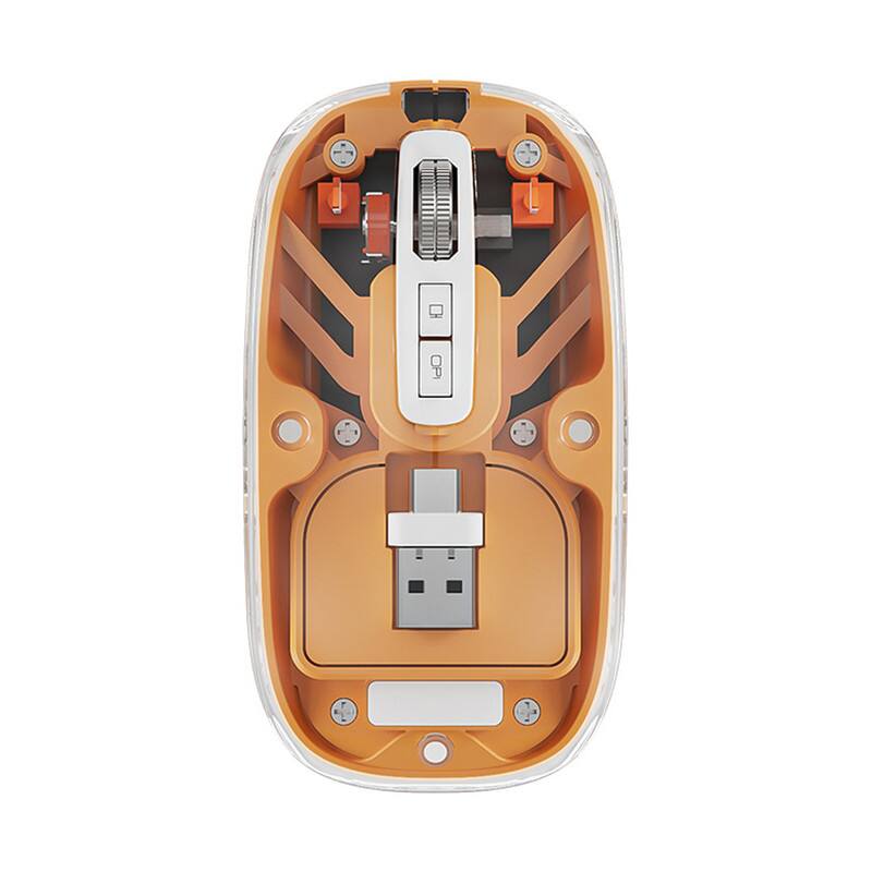 RISOKEYS Transparent Color Magnetic Mouse with Bluetooth Wireless Type ...