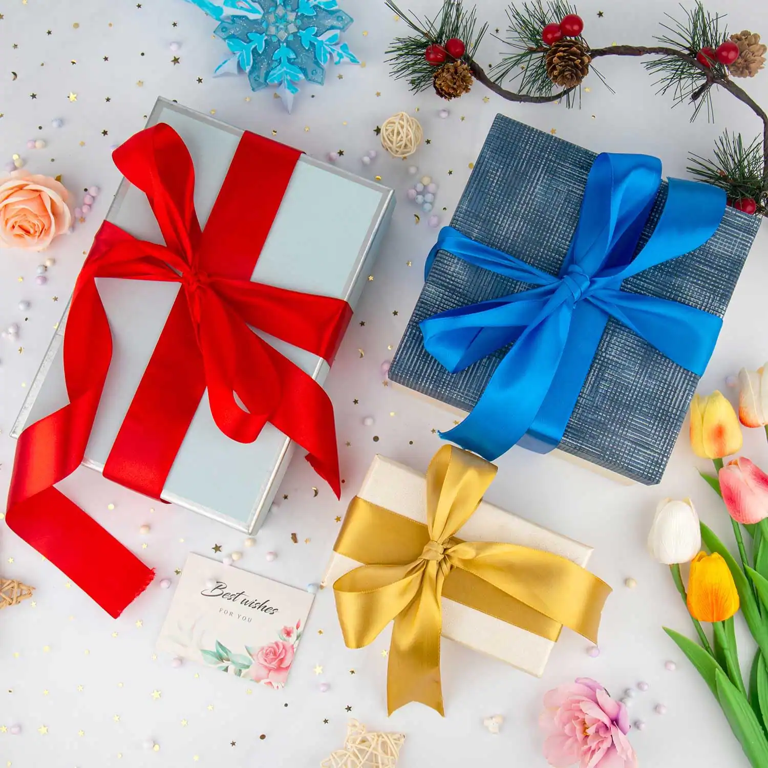 Paradigms Interiors Ribbon For Gift Wrapping Satin Fabric Crafts ...