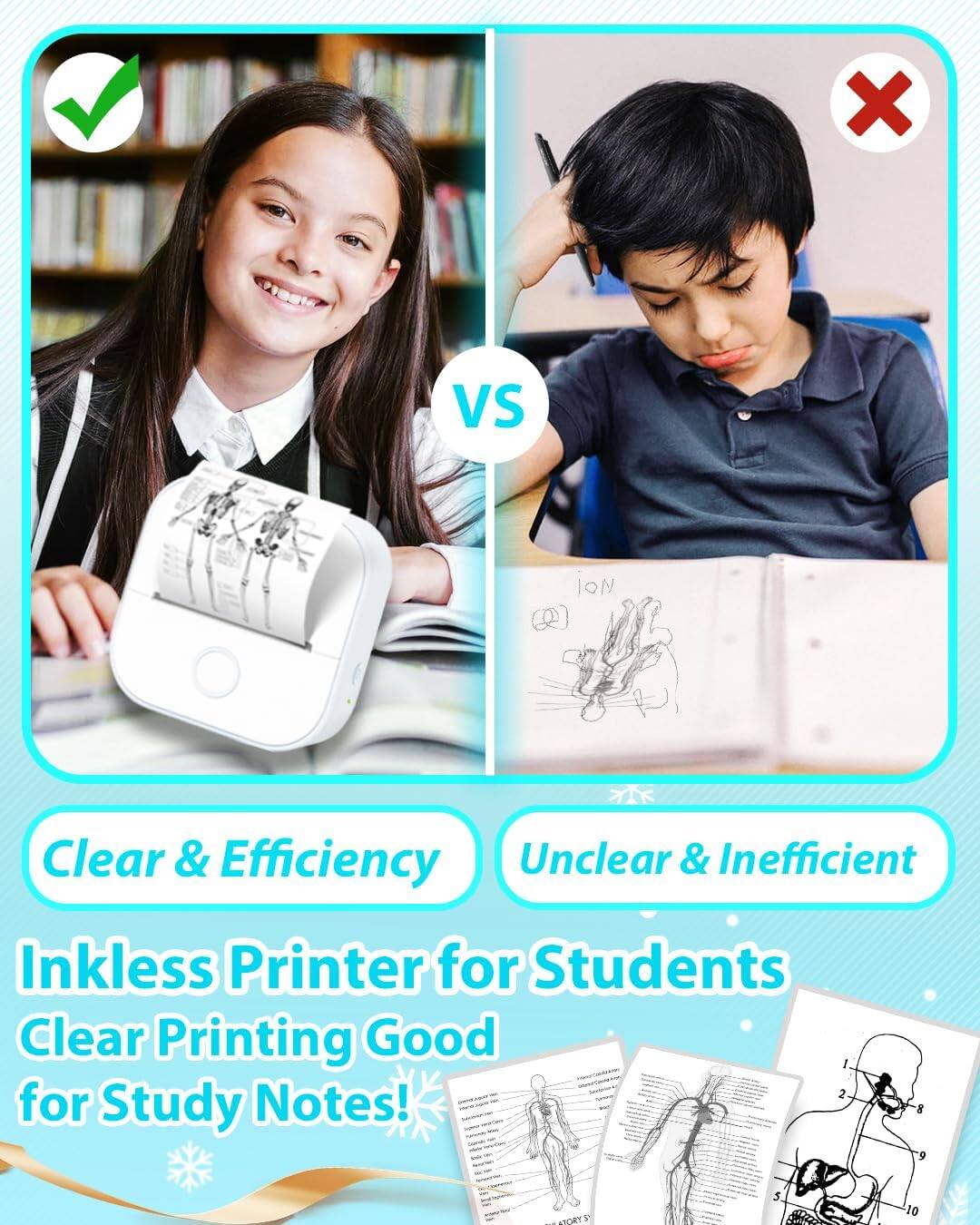 Phomemo T02 Portable Mini Sticker Maker for Study Notes, Daily, Photos ...