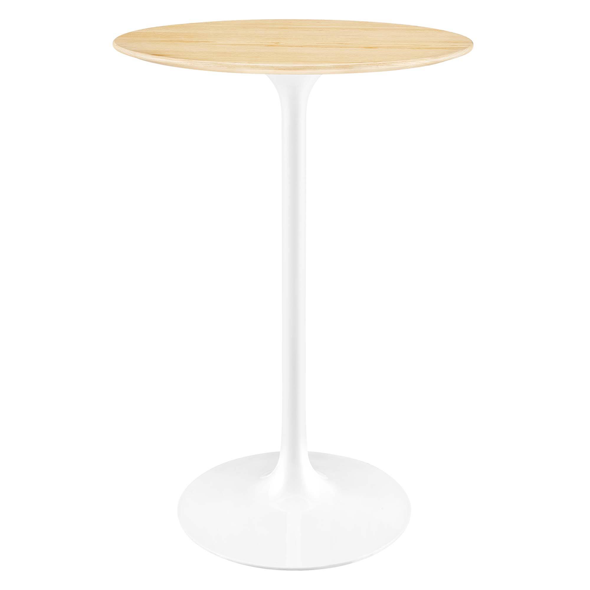 Modway Lippa Round Wood Bar Table White Natural EEI-5200-WHI-NAT - Best Buy