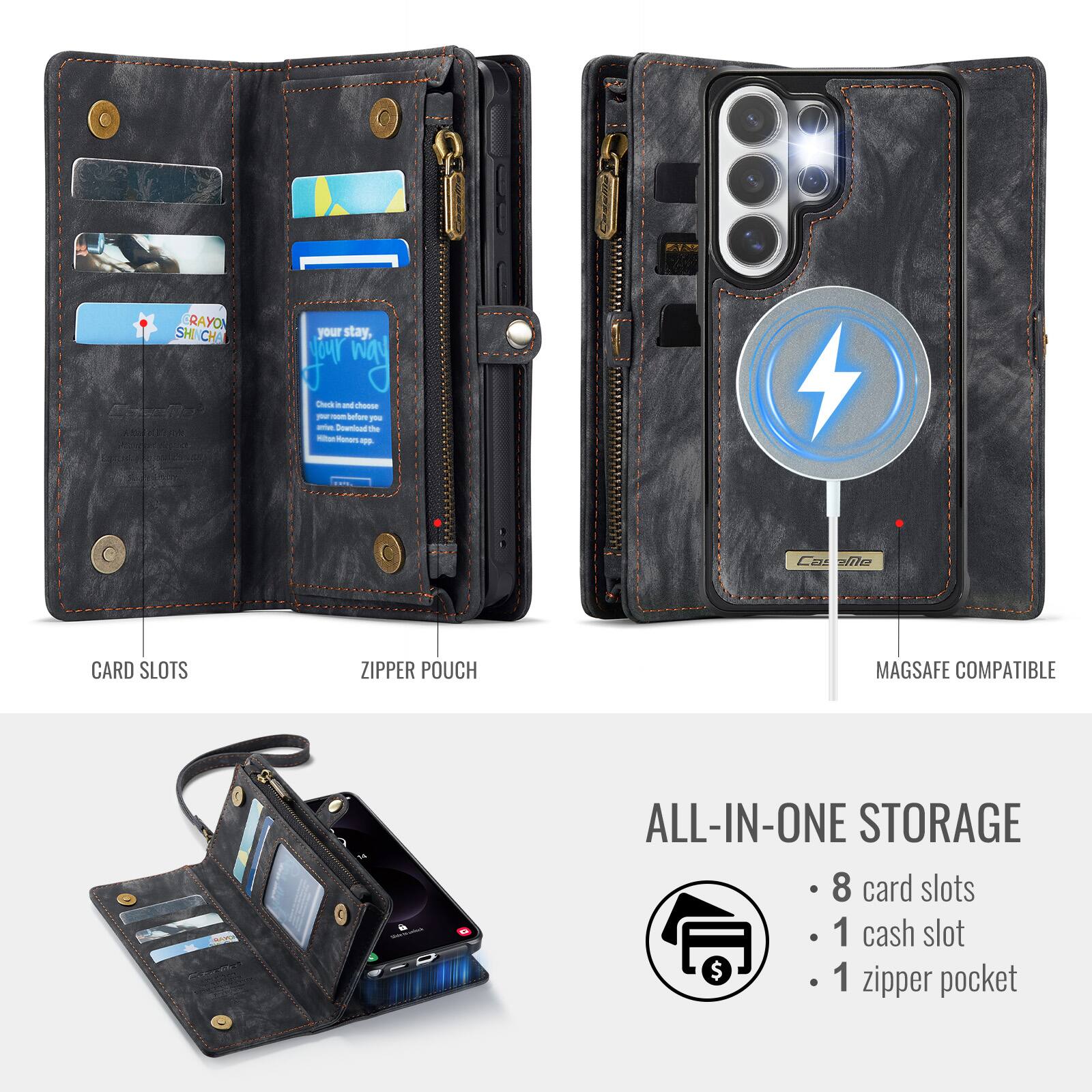 Dteck Multi Functional Wallet Case for Samsung Galaxy S26 Ultra,Large ...