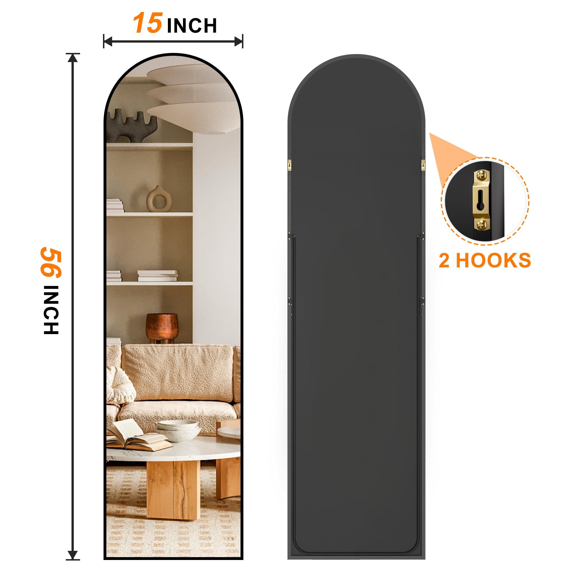 Skar Audio Arched Full Length 56 x15 Standing Body For Wall With ...