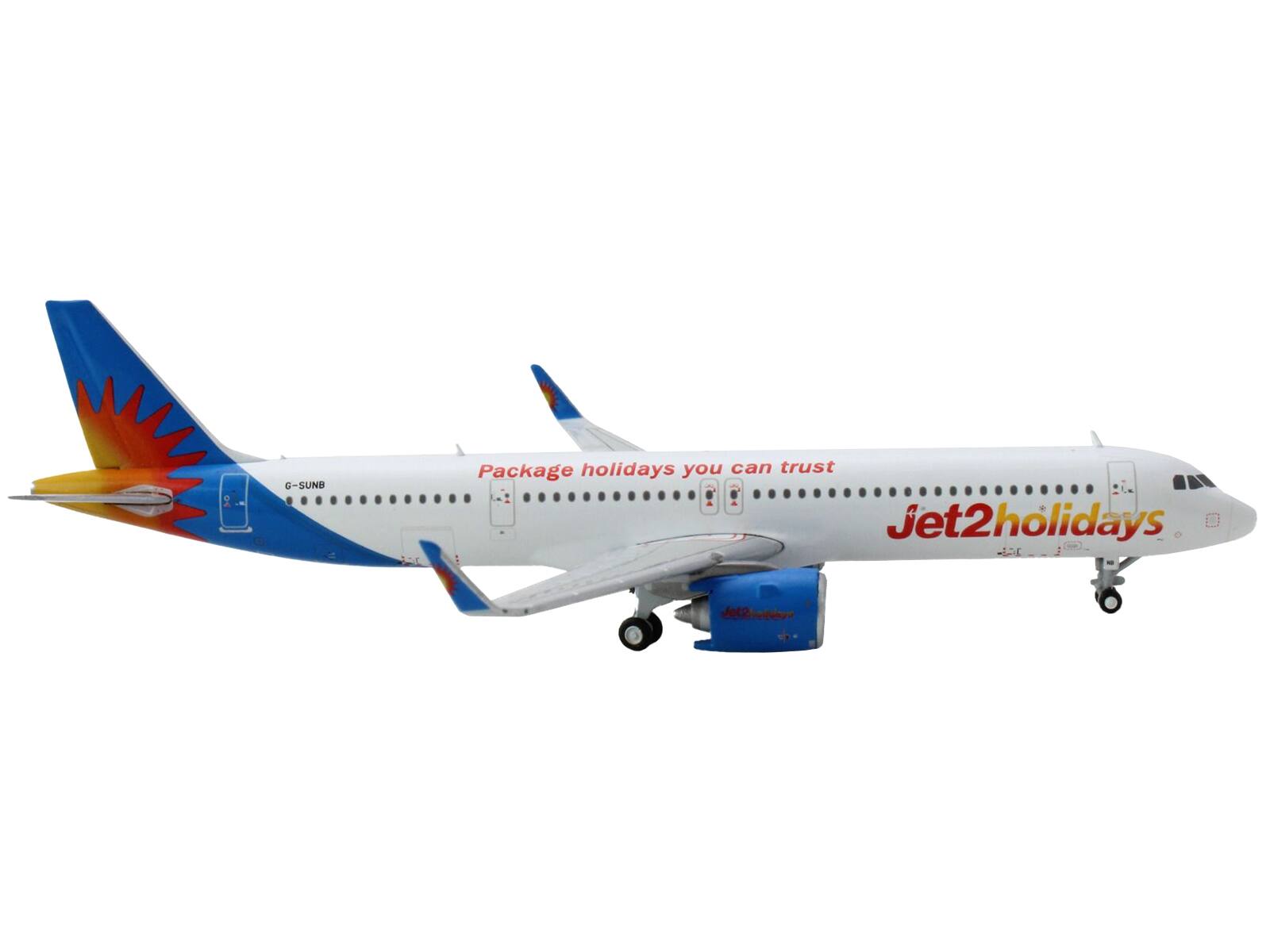 Airbus A321neo Commercial Aircraft "Jet2 Holidays" White with Blue Tail ...