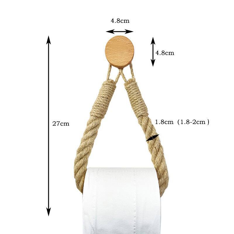 Auledio Thick rope self adhesive toilet paper holder, tree trunk style ...