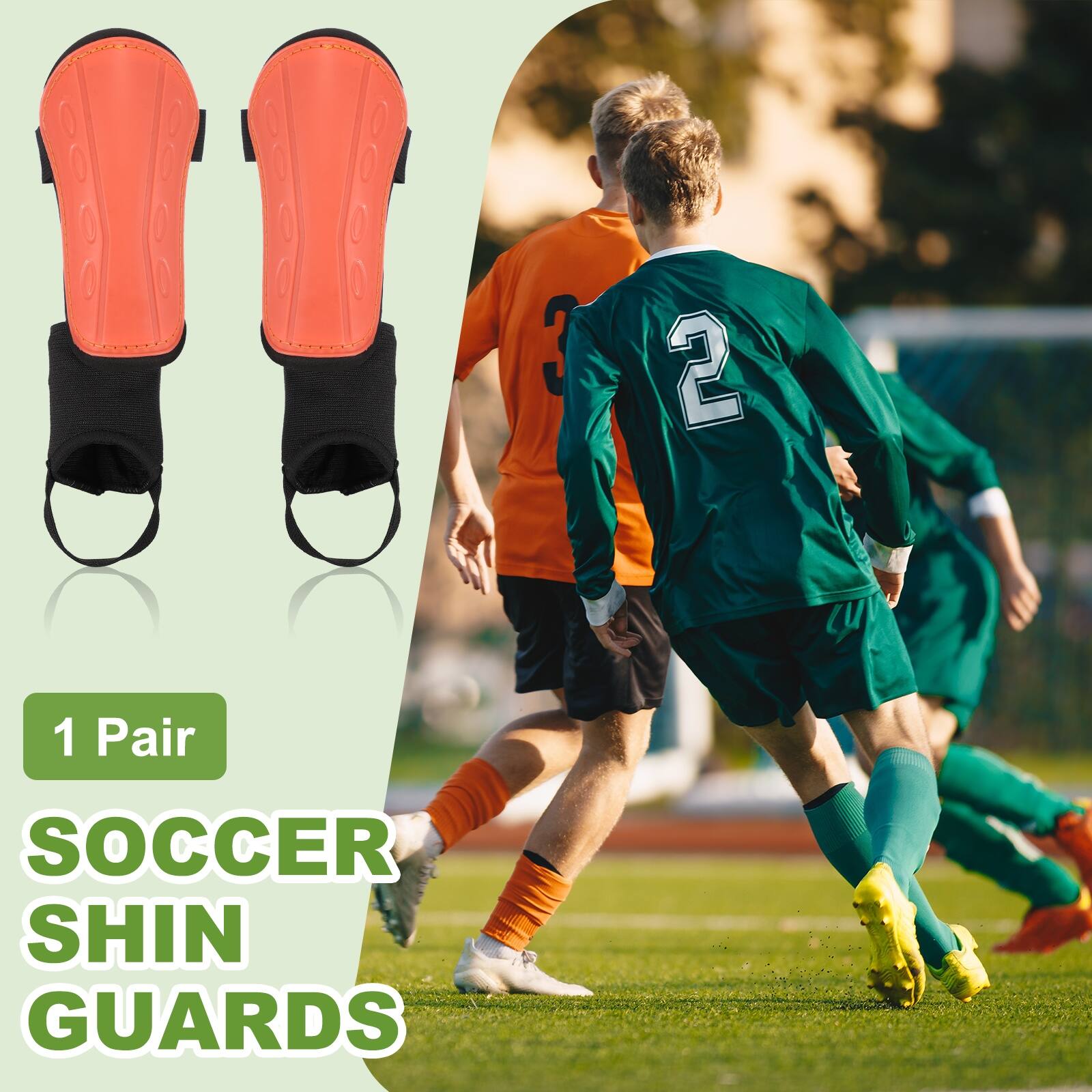 Unique Bargains Soccer Shin Guards, Shin Pads Protective Equipment with ...