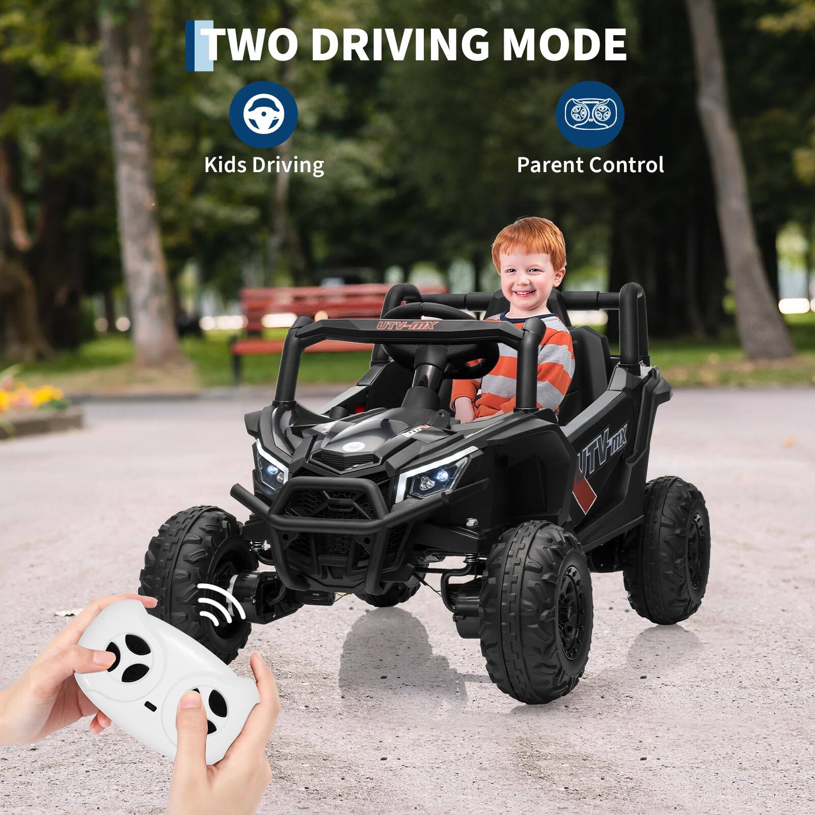Acekool 12V Kids Ride On Car UTV Truck with Remote Control, 4WD/2WD ...