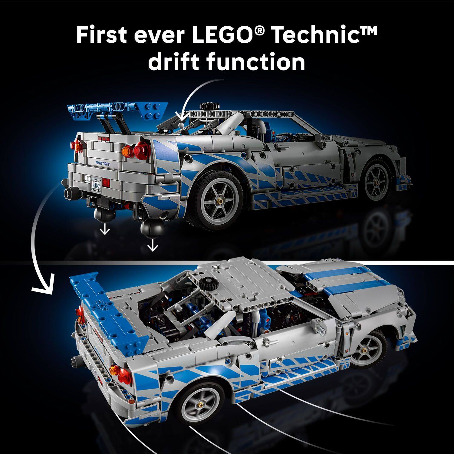 LEGO Technic 2 Fast 2 Furious Nissan Skyline GT R (R34) Car 42210 ...