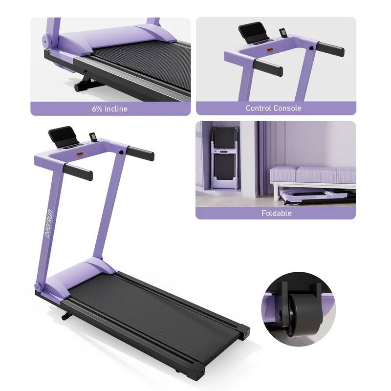 Deerrun All New 2026 A1 Pro Move+ 6% Incline Foldable Treadmill ...