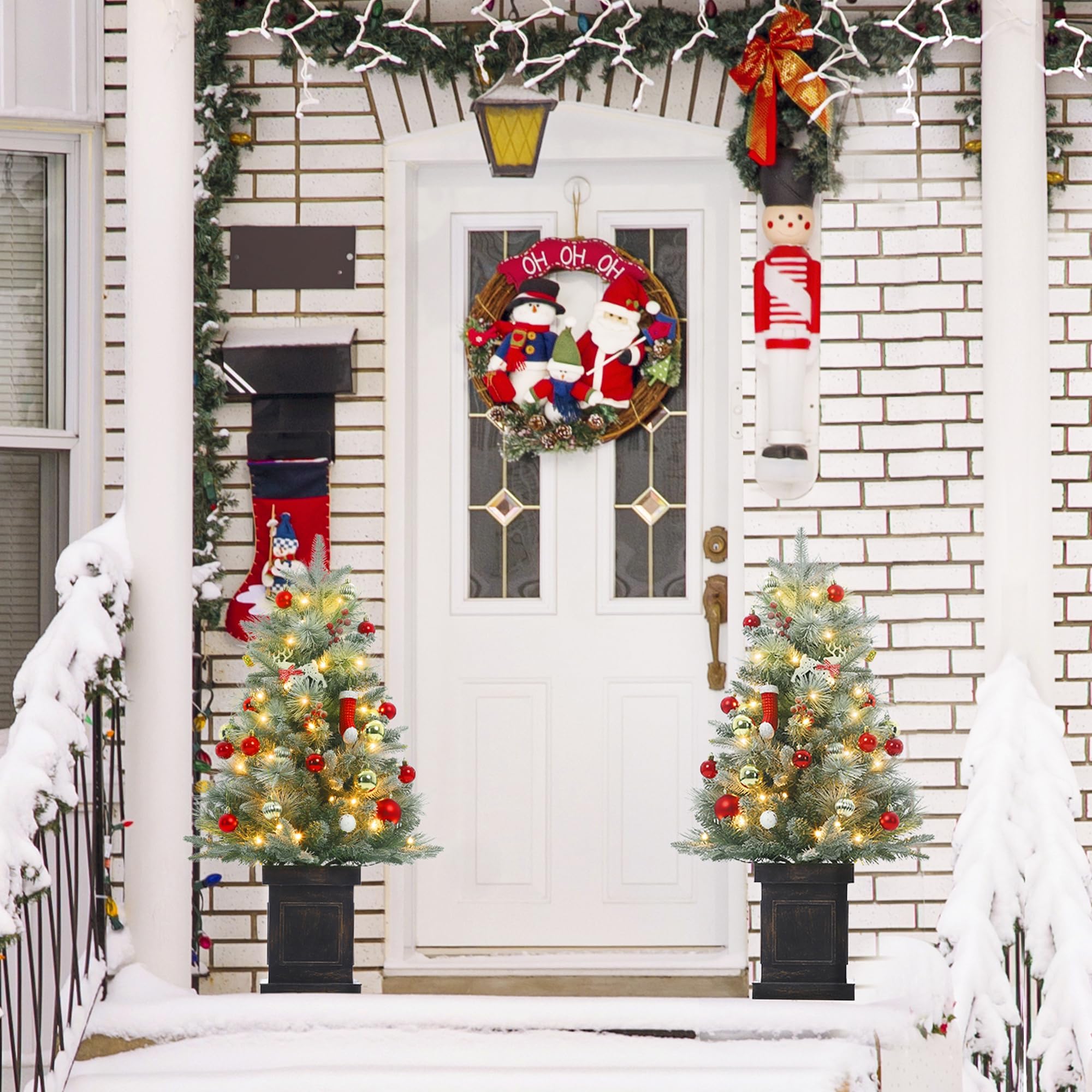 Maxxis Merch 2Pcs 3 Ft Pre Lit Christmas Tree,Artificial Christmas ...