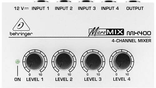 Behringer MicroMIX 4 Channel Line Mixer White MX400 - Best Buy