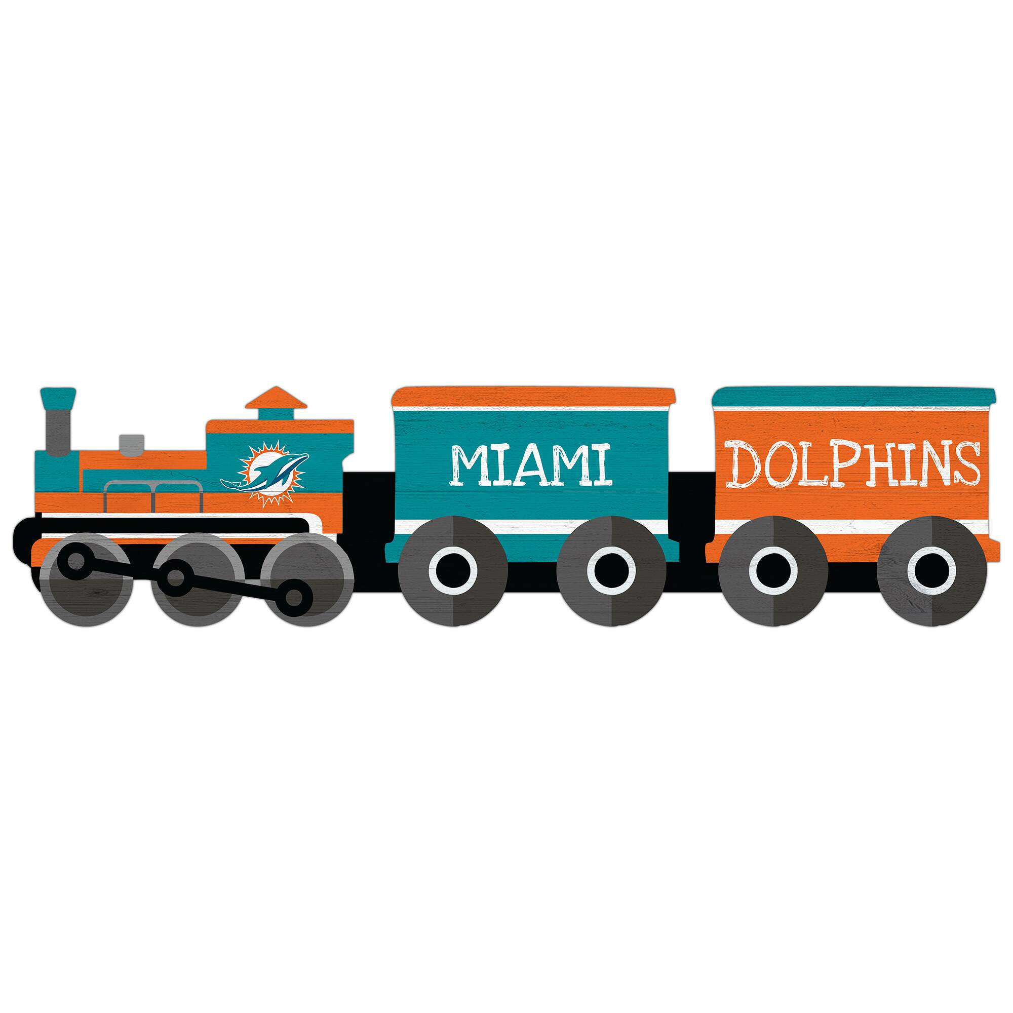 Fan Creations Miami Dolphins 6'' x 24'' Train Cutout Sign Multicolor ...