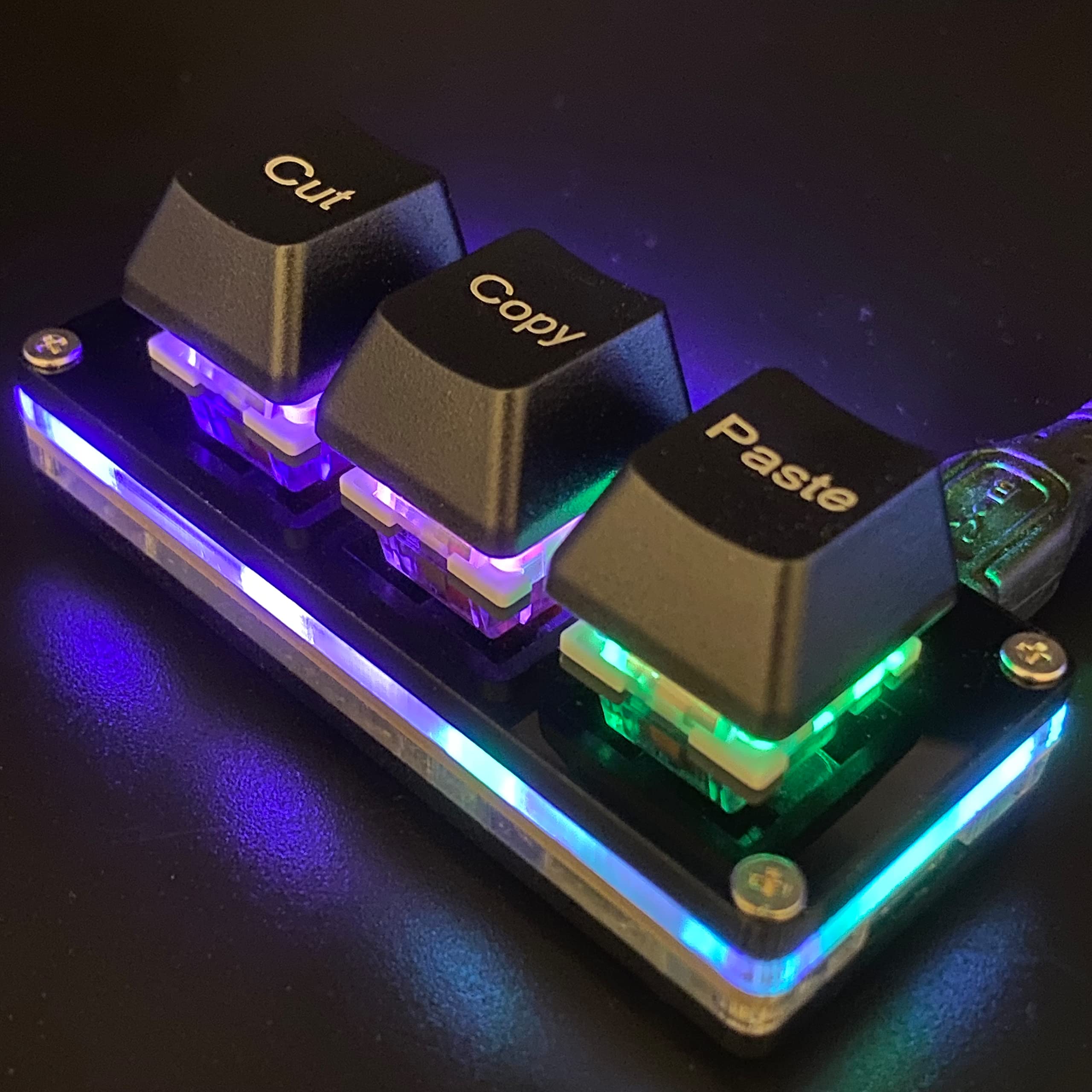 Cedar Assembly Mini 3 key Cut Copy Paste Rgb Macro Pad Gaming ...