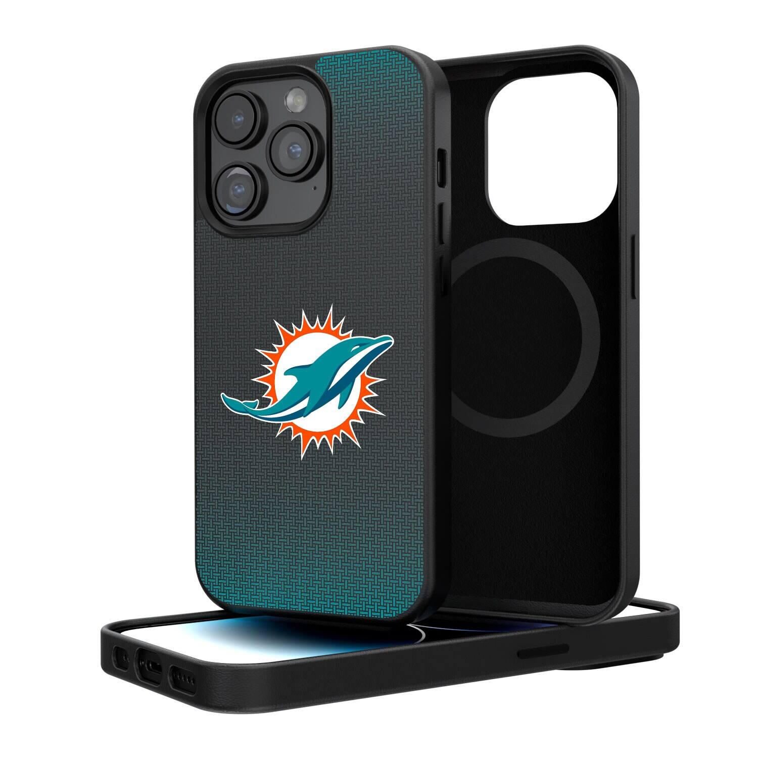 Keyscaper NFL Miami Dolphins Linen Logo iPhone Magnetic Bump Case 14 ...