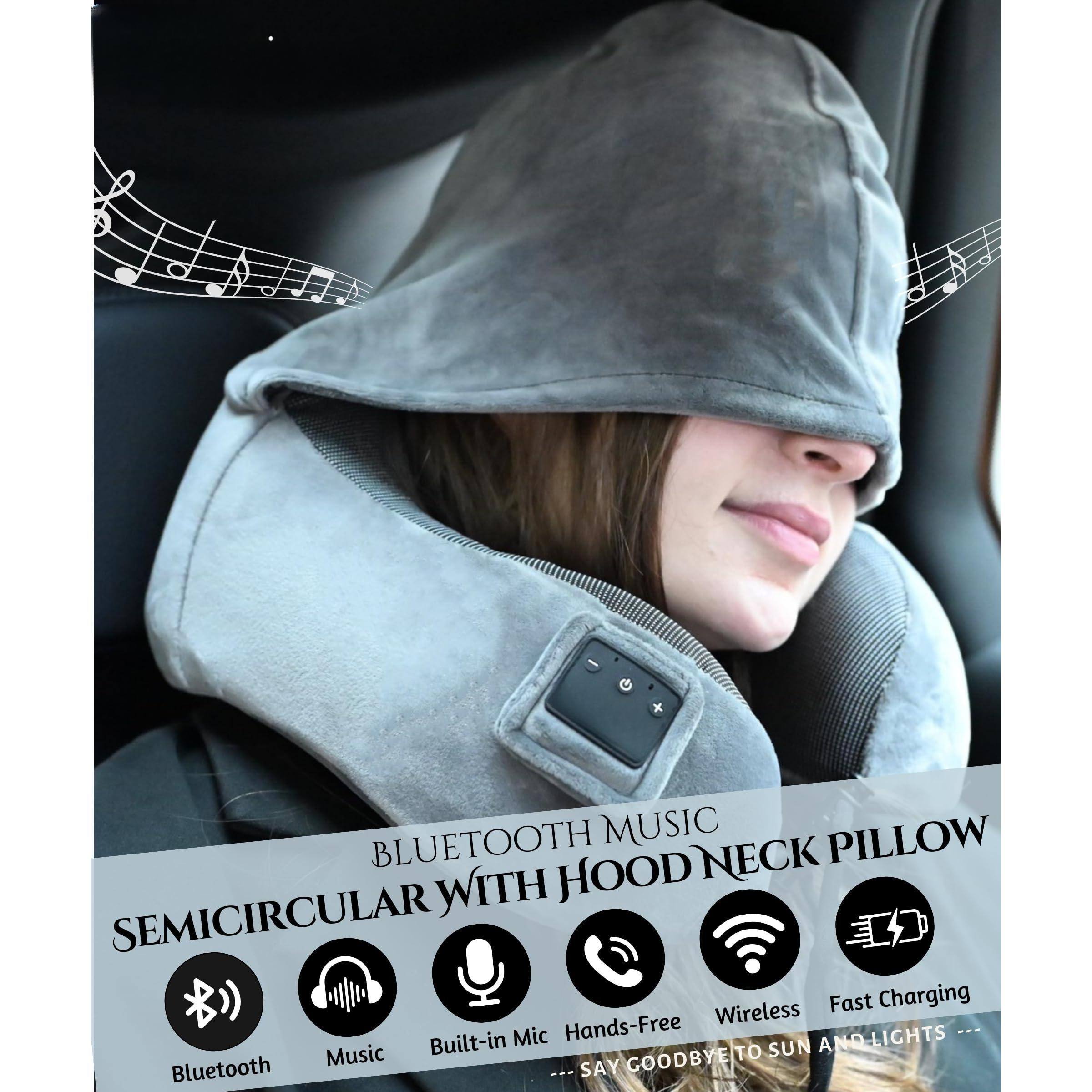 The Best Inks Music Semicircular Neck Pillow With Hood Wireless ...