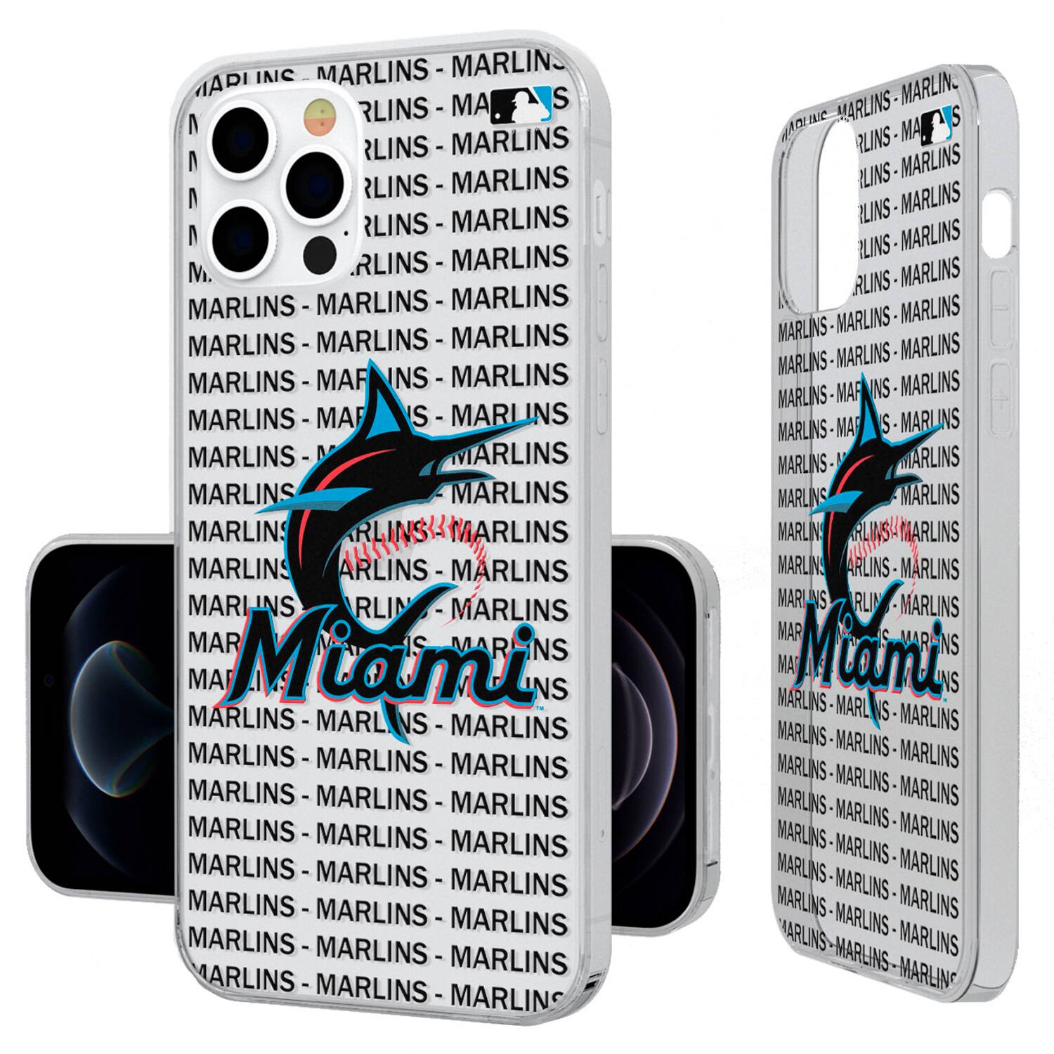 Keyscaper MLB Miami Marlins Text Backdrop Clear iPhone Case 12 mini ...