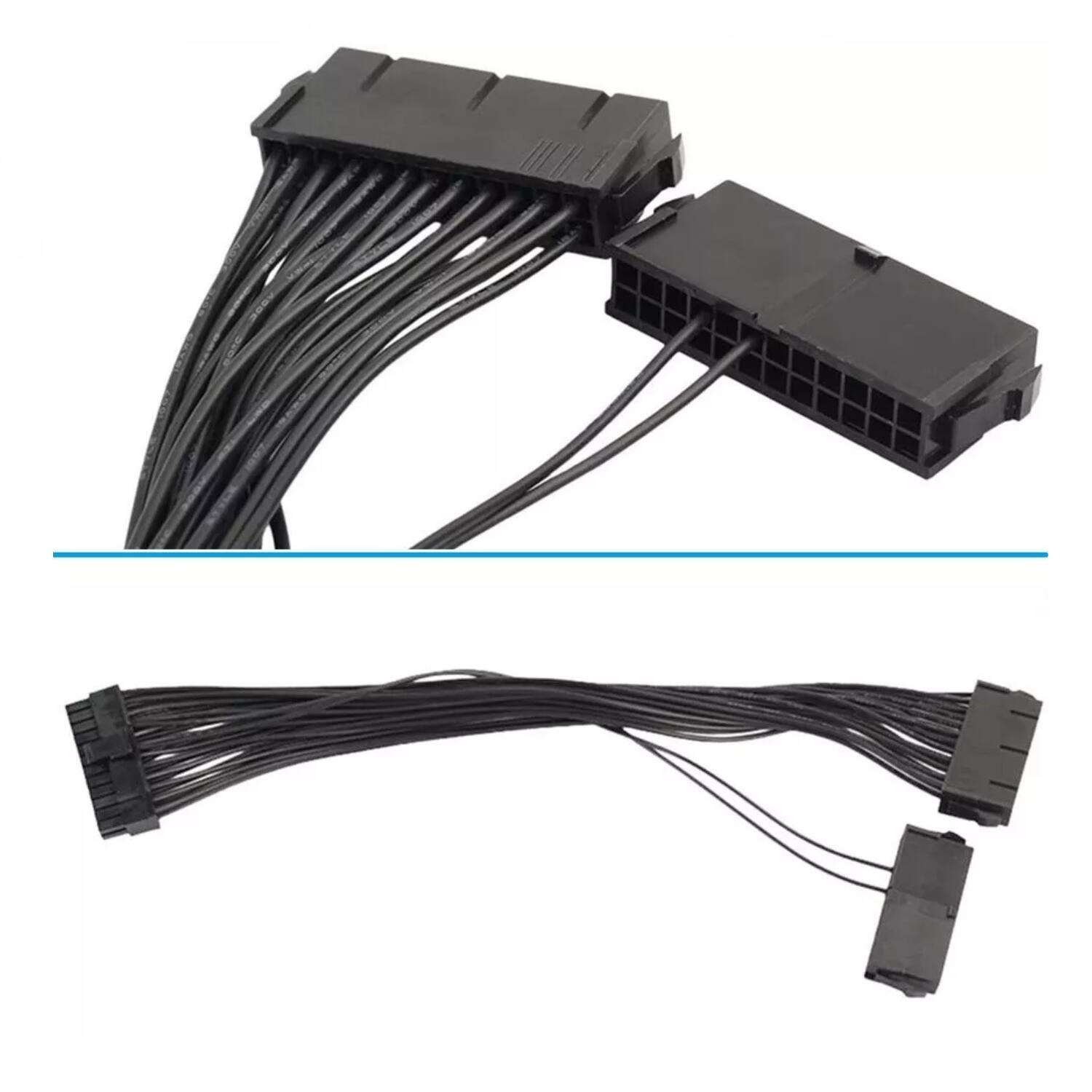 Stock Preferred 3 Pack Dual PSU 24 Pin ATX Motherboard Adapter ...