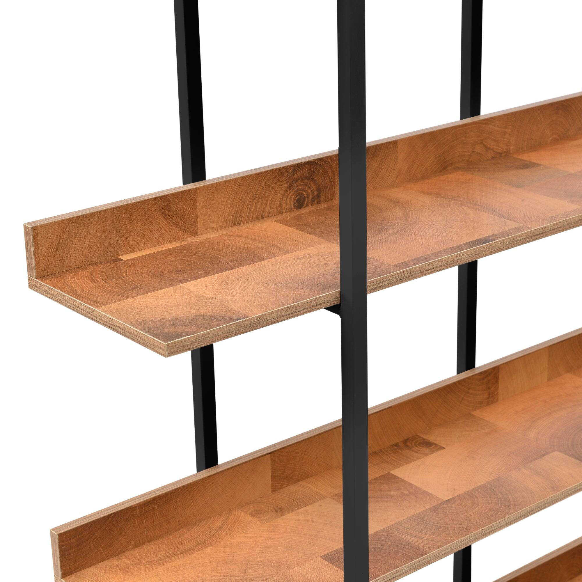 Boyel Living 5 Tier Bookcase Home Office Open Bookshelf Vintage ...