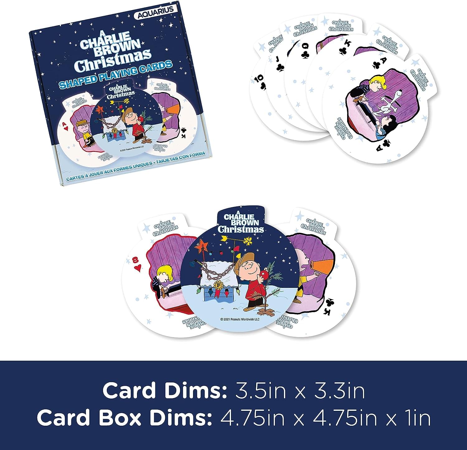 Peanuts Charlie Brown Christmas Shaped Playing Cards White 51020 - Best Buy