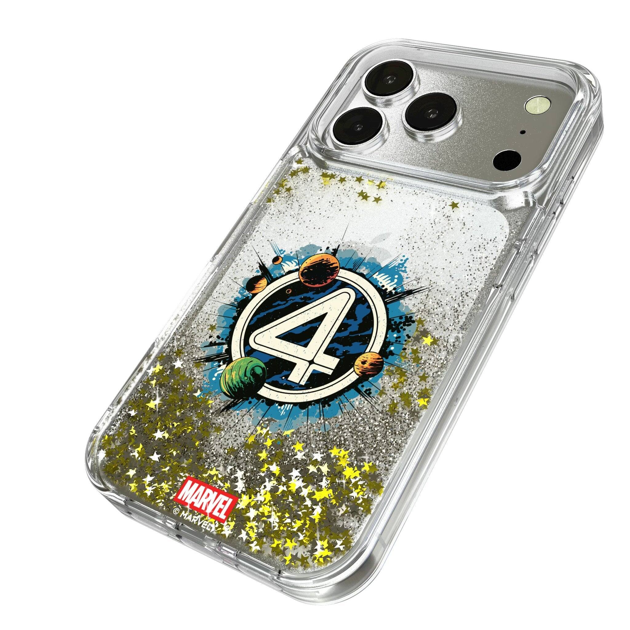 Keyscaper Marvel Badge Glitter Phone Case Apple iPhone 17 Fantastic ...