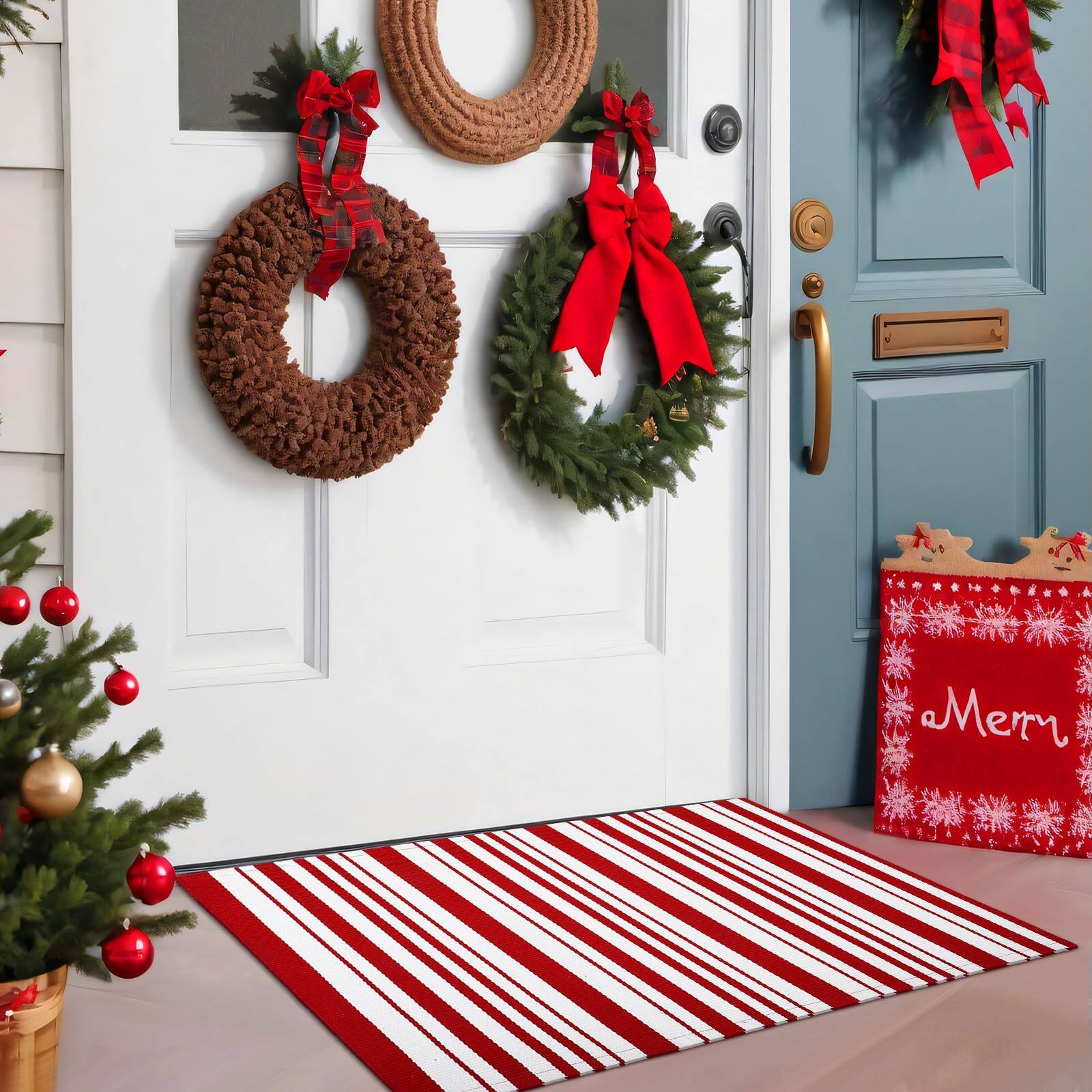 Paradigms Interiors And Striped Christmas Rug 24 X Candy Cane Area Xmas ...