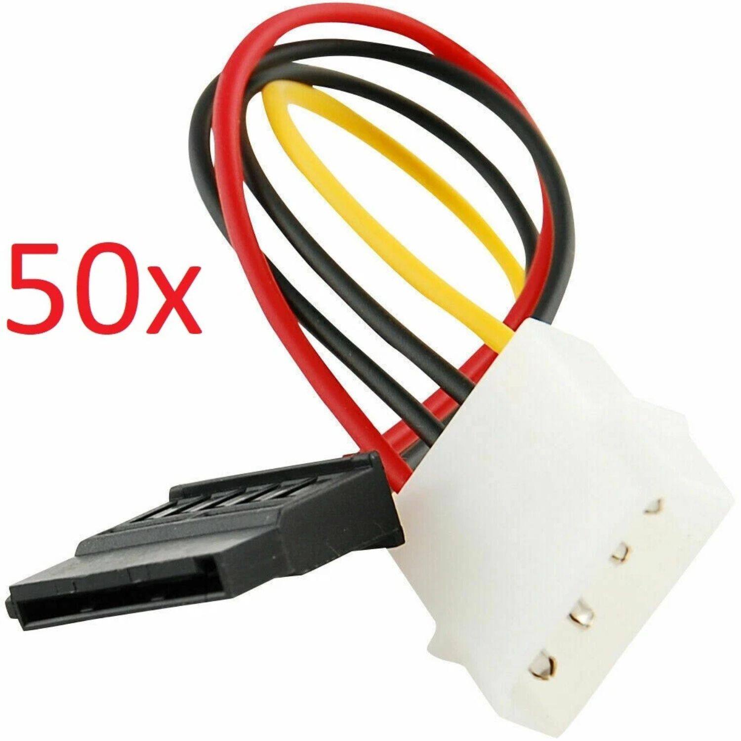 Home Collection 50x IDE/Molex 4 Pin Male to SATA 15 Pin Female Power ...
