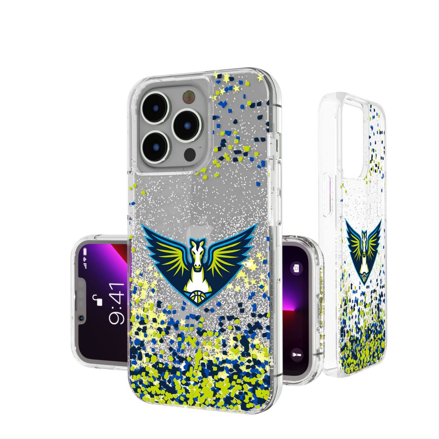 Keyscaper WNBA Dallas Wings iPhone Glitter Case with Confetti Design 12 ...