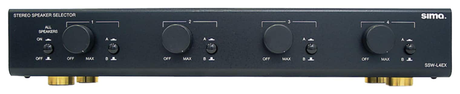 Best Buy: Sima 4-Pair Speaker Selector with Volume Control Black SSW-L4EX