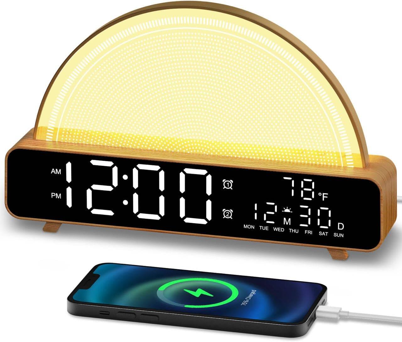 Stamp n Camp - Sunrise Alarm Clock Wake Up Light with Simulation White ...