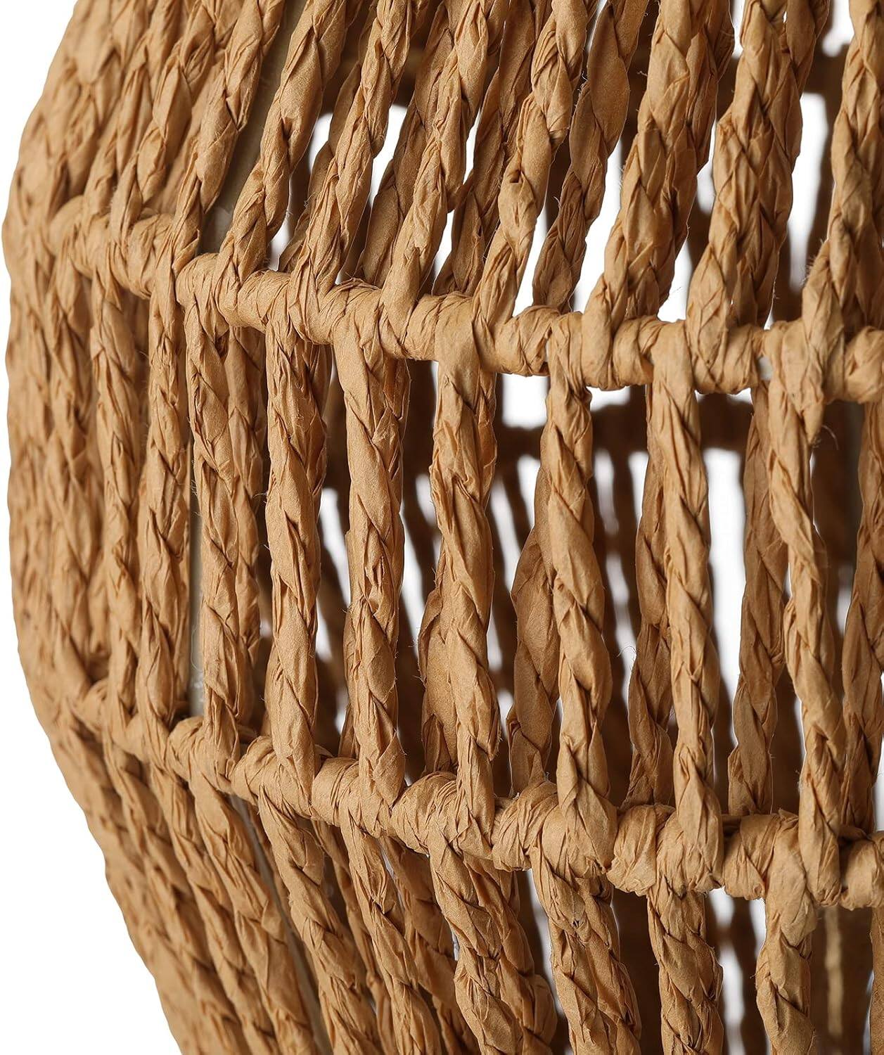 Stamp n Camp Boho Table Lamps for Bedroom & Living Room Natural Woven ...