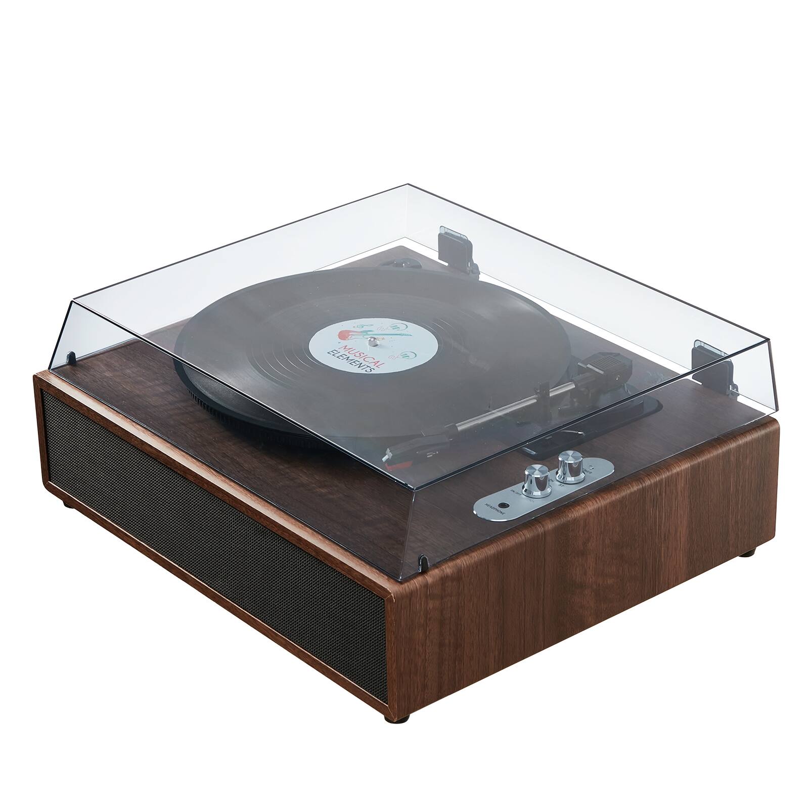 VEVOR Vinyl Record Player, 3 Speed, Belt Driven Turntable Player with ...