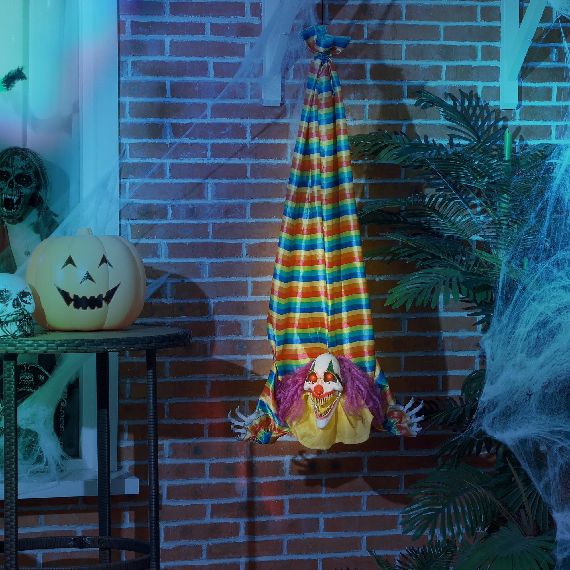 Boyel Living 3.8ft Halloween Animatronic Hanging Clown Corpse with ...