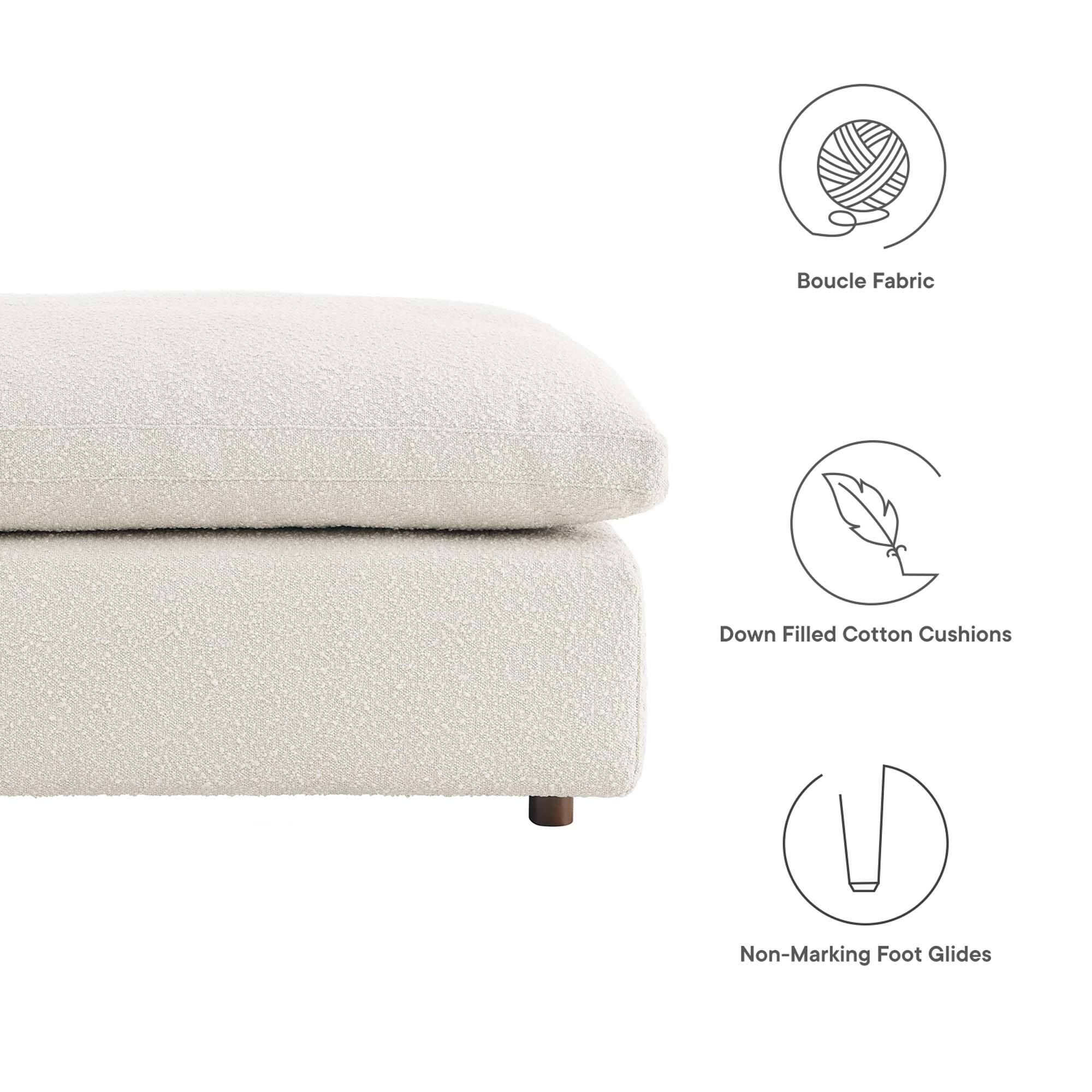 Commix Down Filled Overstuffed Boucle Fabric Ottoman by Modway EEI 6258 ...