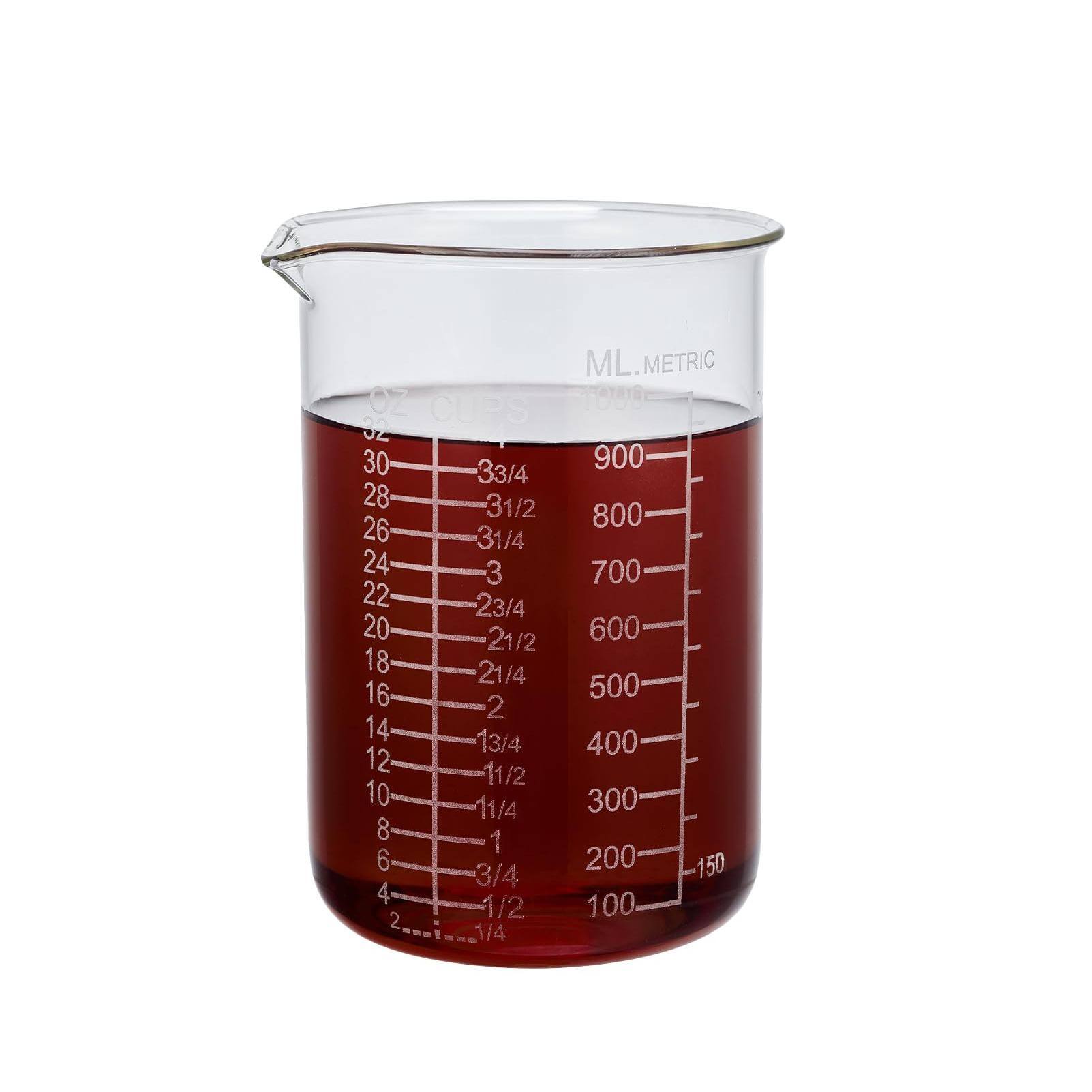 Dapper Styles Ackers Etching Scale Glass Measuring Cup Set v shaped ...