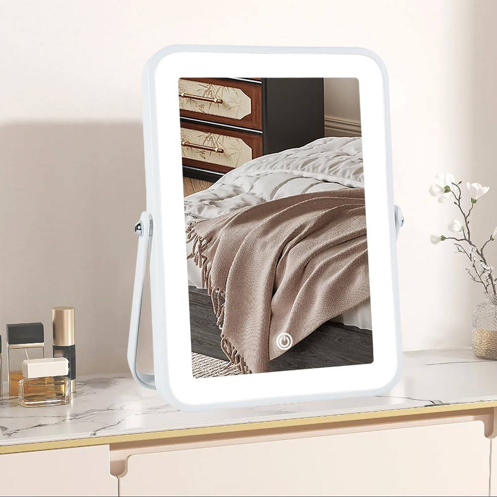 Empire DigiLabs Pink Rechargeable Vanity Mirror With Lights Led Makeup ...