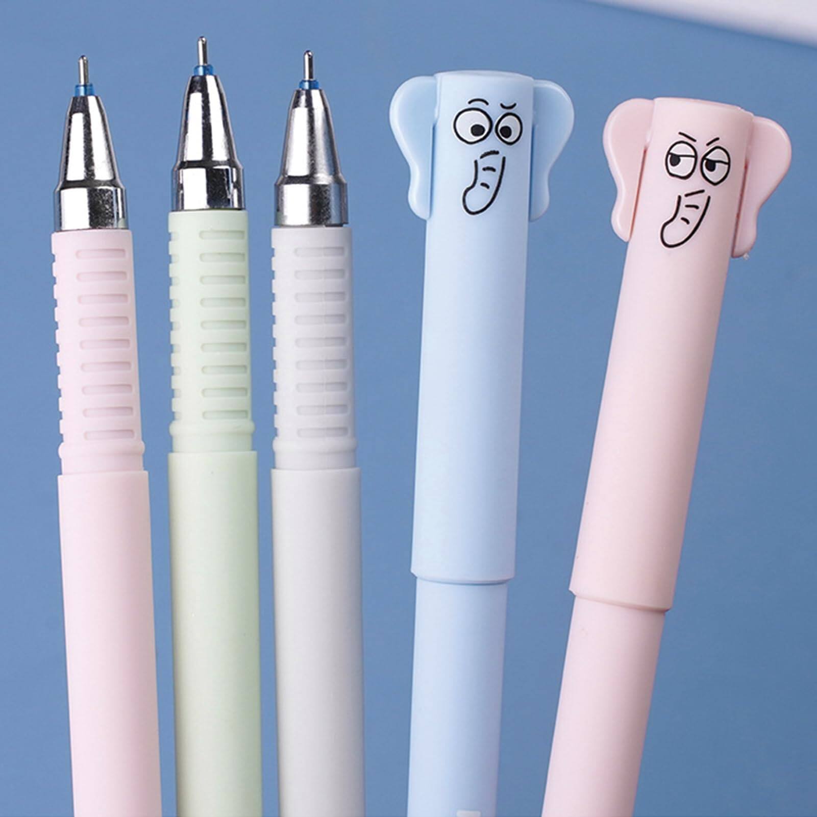 Paradigms Interiors 4 Erasable Pens Cute Elephants Gel Ink Pen Smooth ...