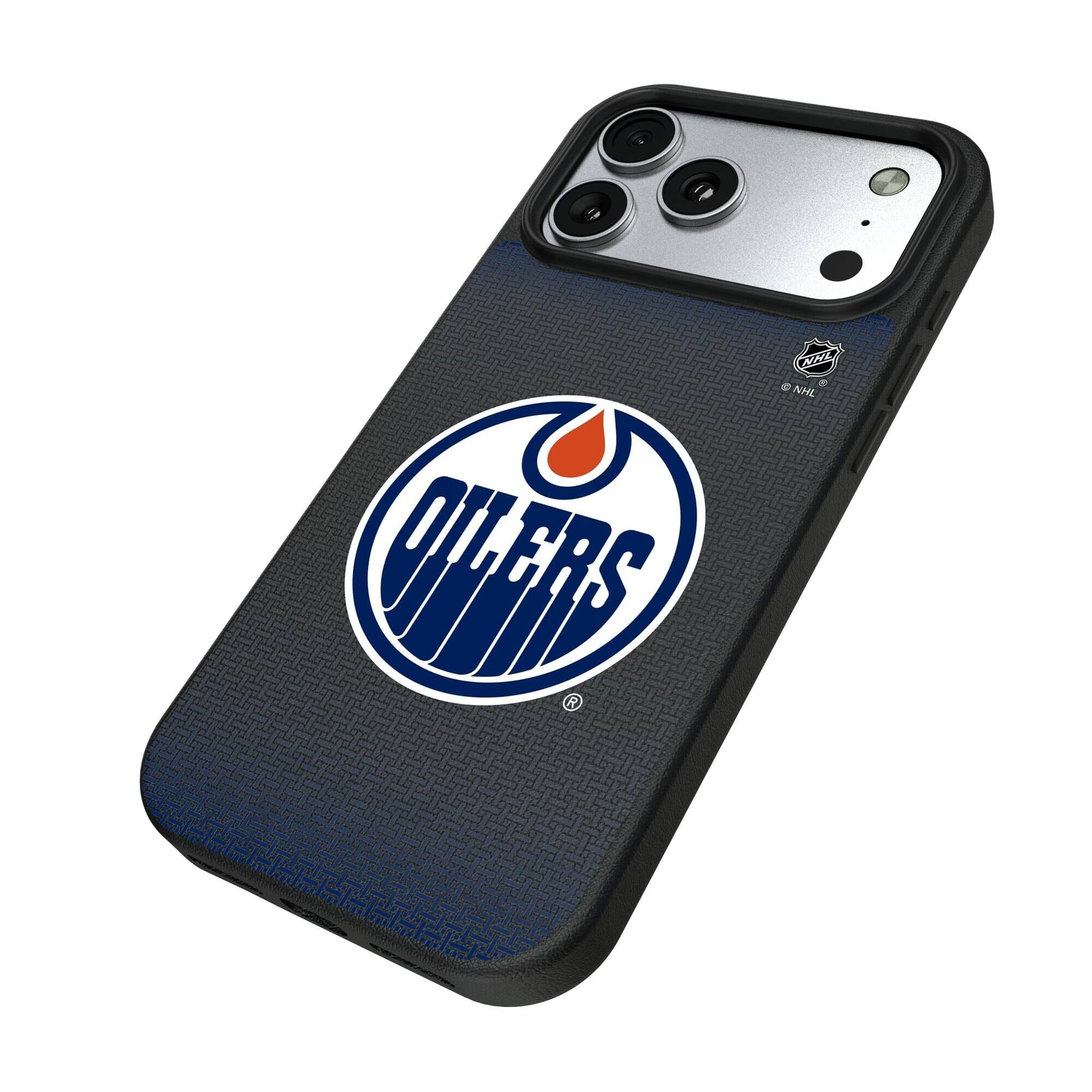 Keyscaper NHL Edmonton Oilers Linen Logo iPhone Magnetic Bump Case 15 ...