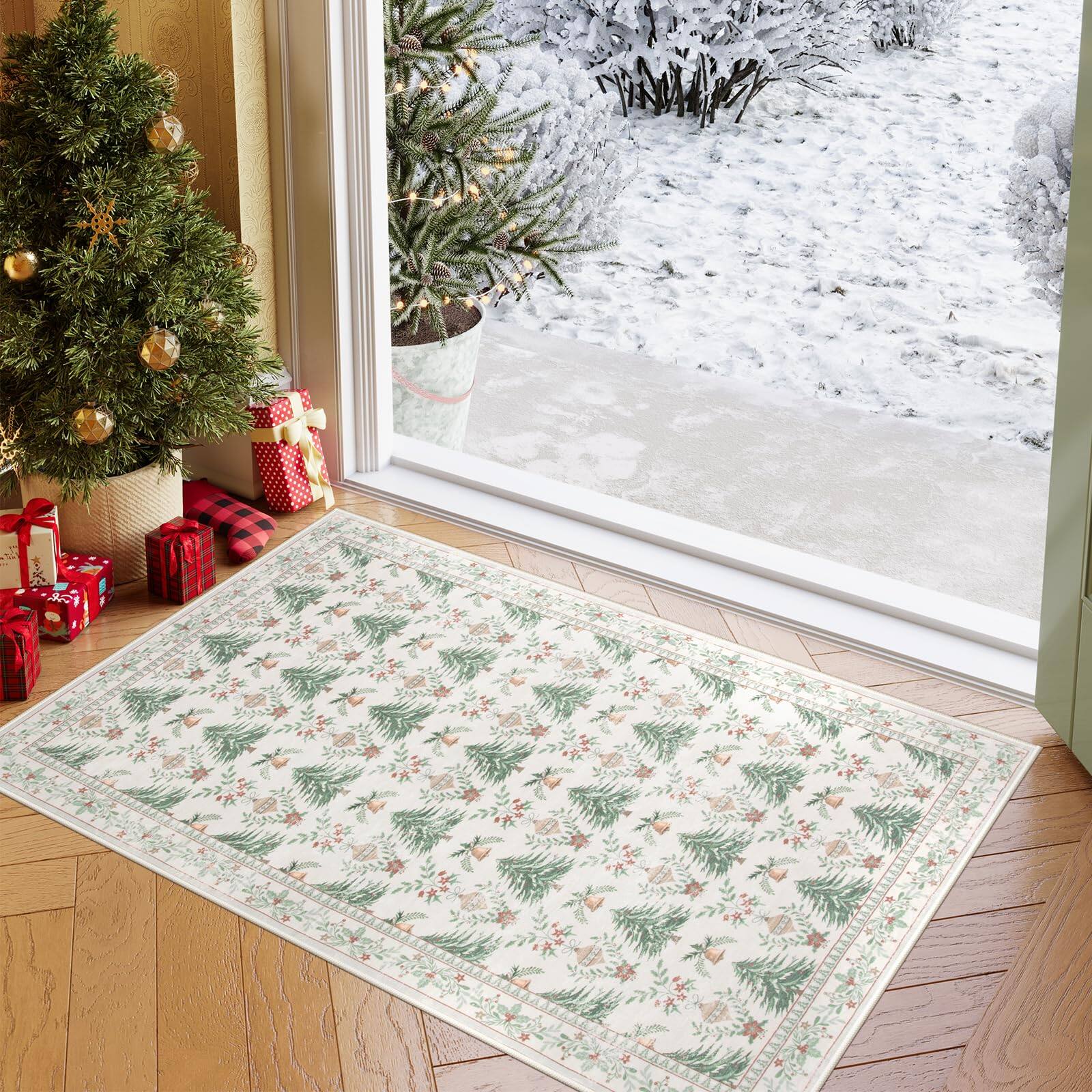 Paradigms Interiors Christmas Runner Rug Washable Runners For Hallways ...