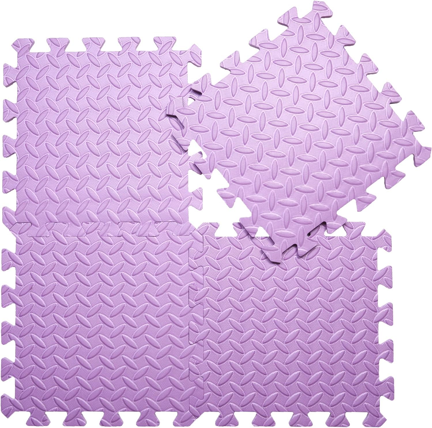 Auledio - 16Pcs Soft Foam Floor Tiles with Edgings,12X12 In Waterproof ...
